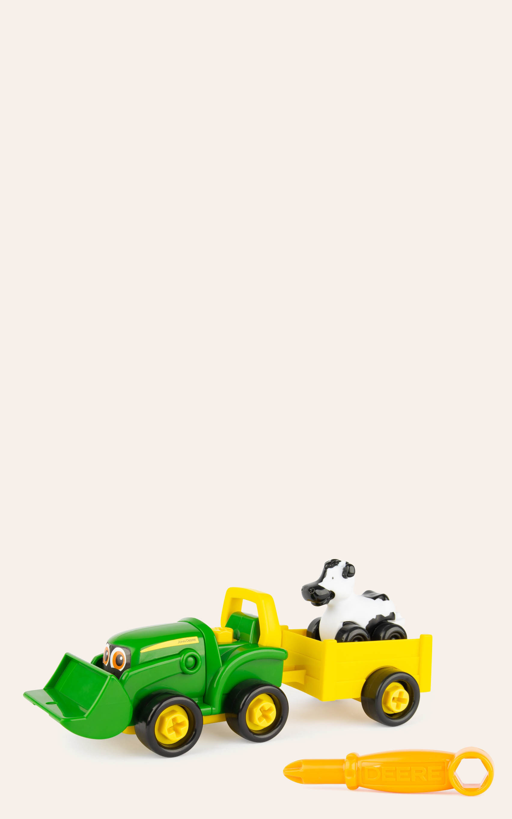 John Deere Build-a-Buddy Bonnie Scoop Tractor with Wagon, Cow and ...