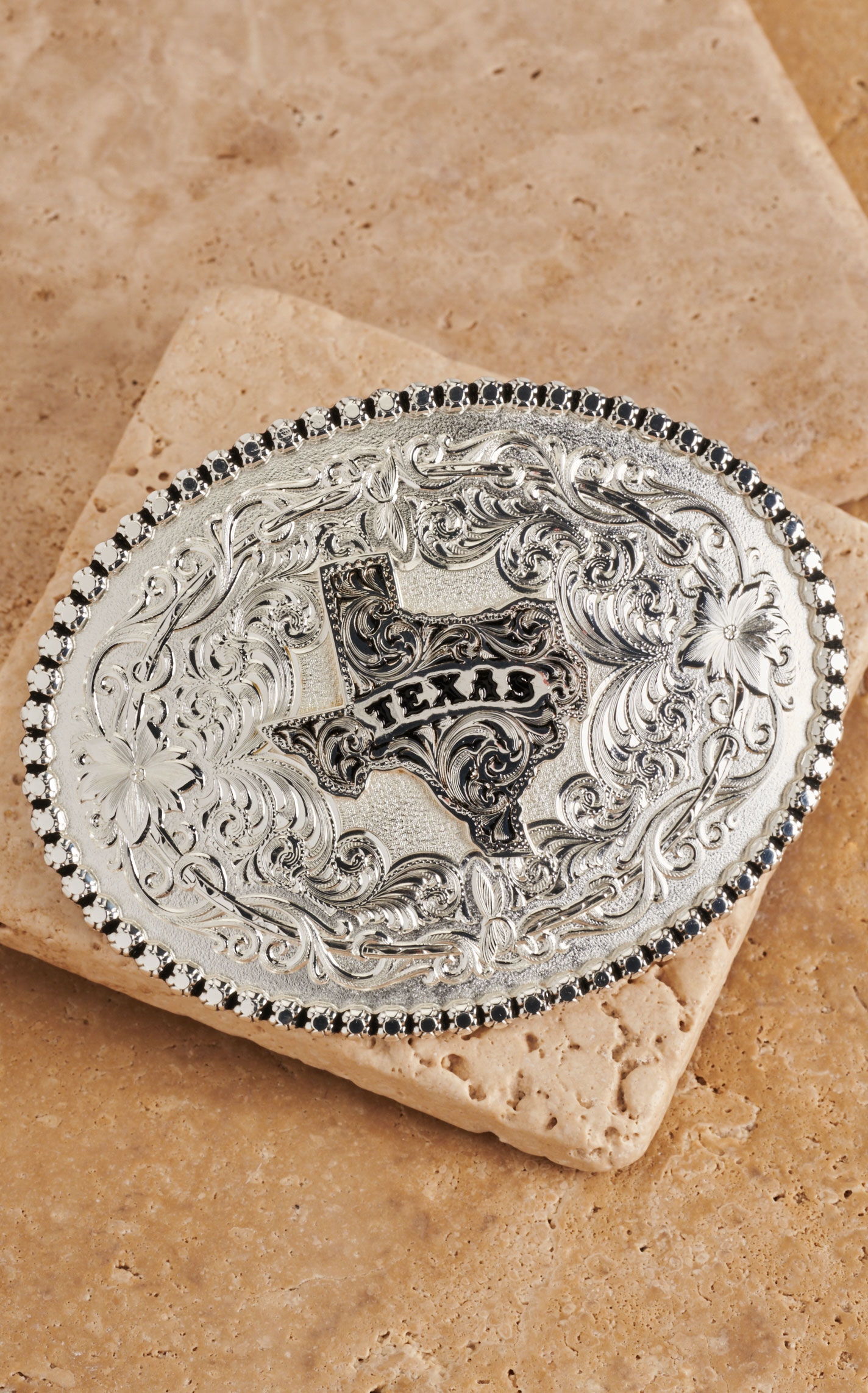Montana Silversmiths Silver Texas Floral Belt Buckle | Cavender's