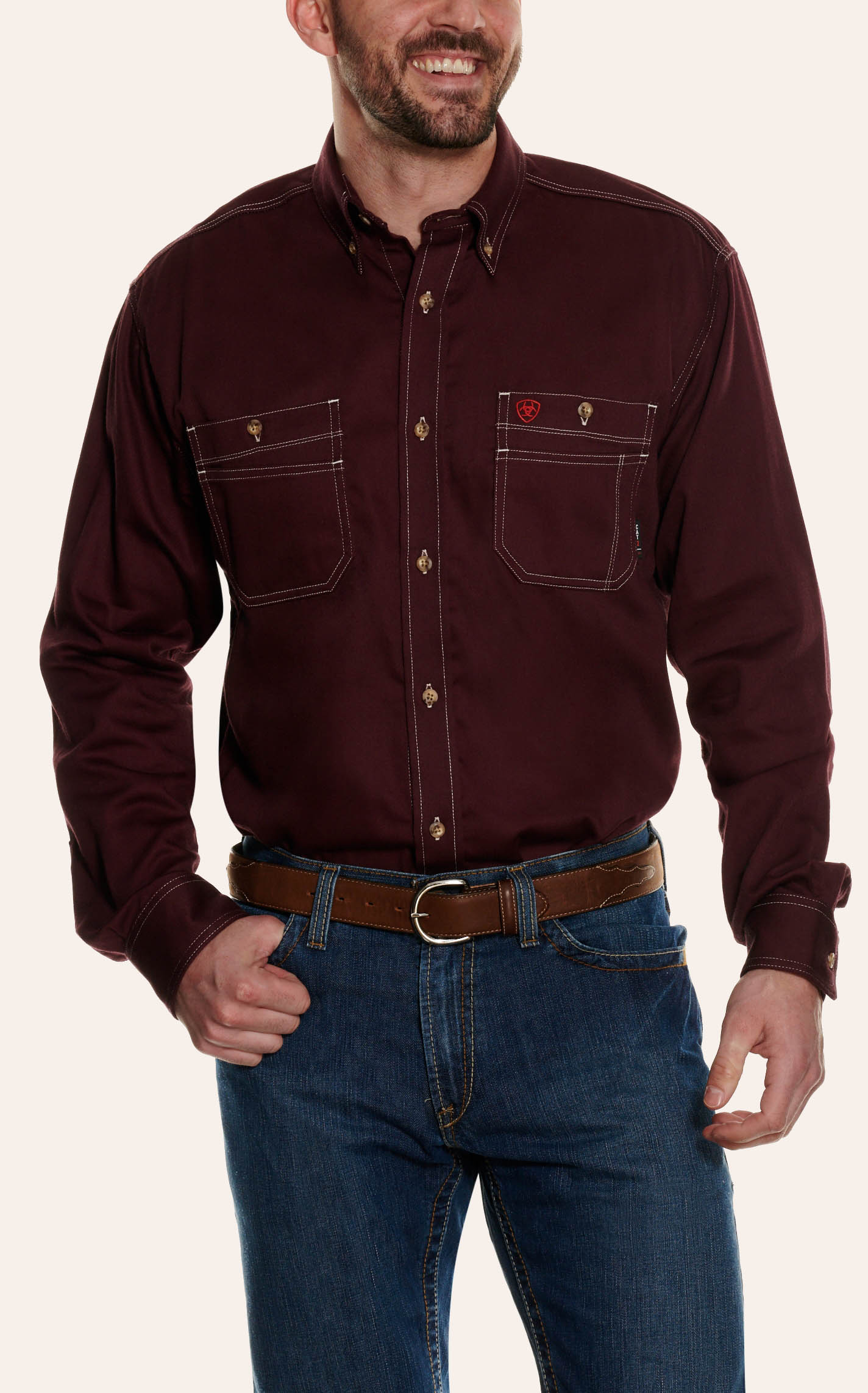 Ariat Men's VentTek Malbec Long Sleeve FR Work Shirt | Cavender's