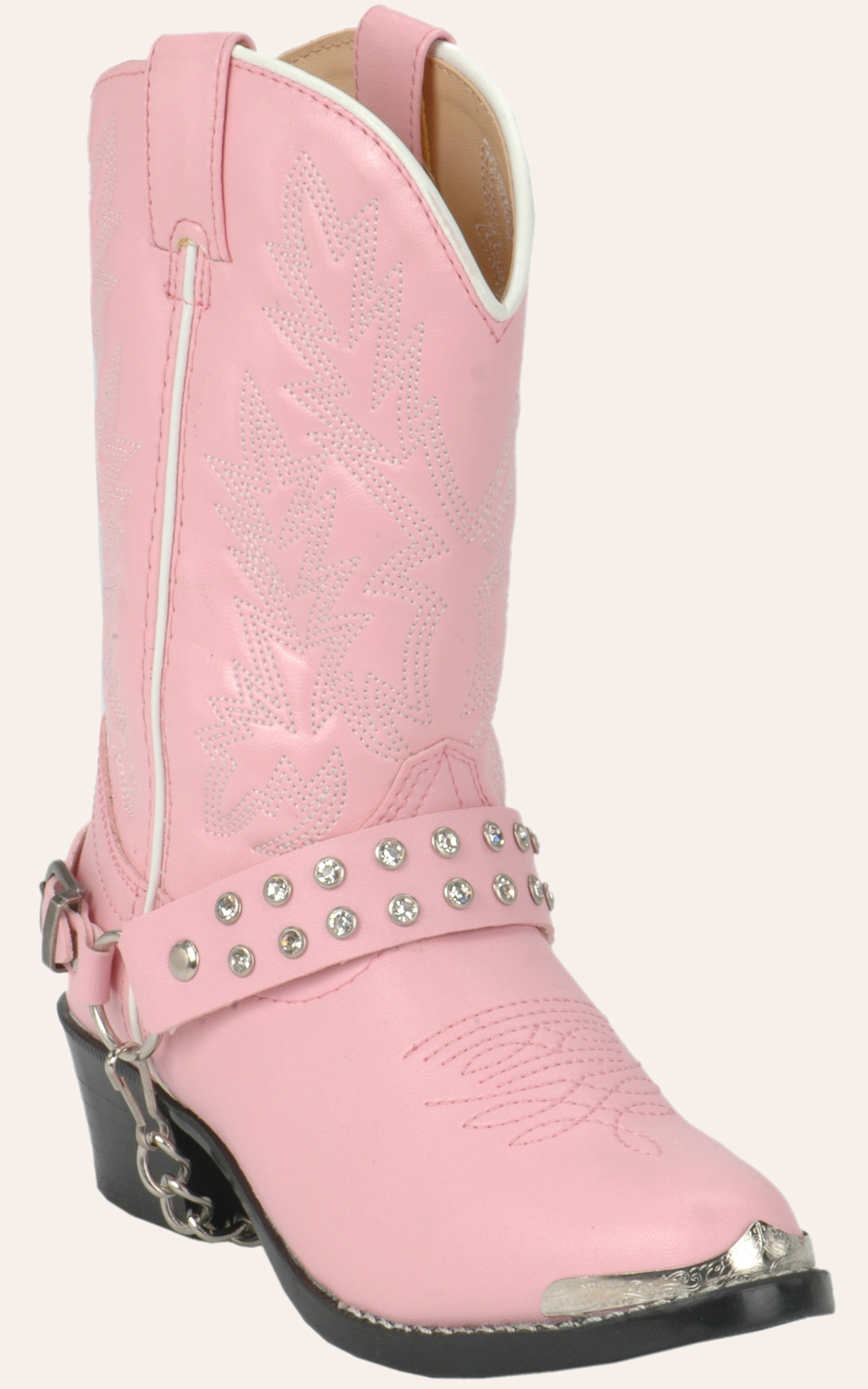 Durango Kids Pink with Rhinestone Strap Cowboy Boots | Cavender's