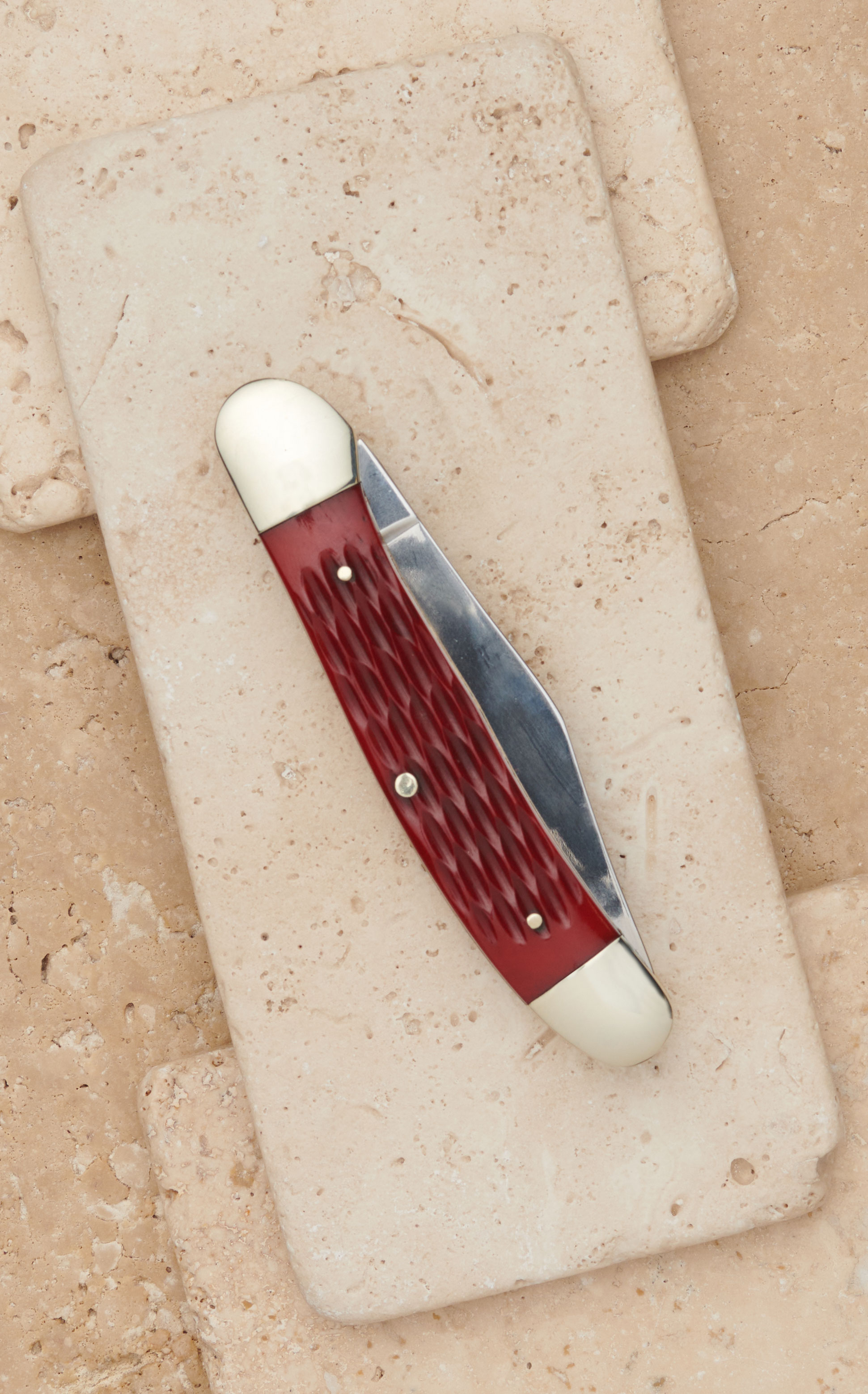 Tree Brand By Boker Traditional Series Sockman Jigged Red Bone Pocket Knife