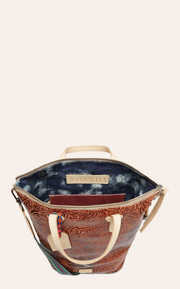 Consuela Women's Sally Warm Cinnamon Floral Tooled Leather Versatile ...