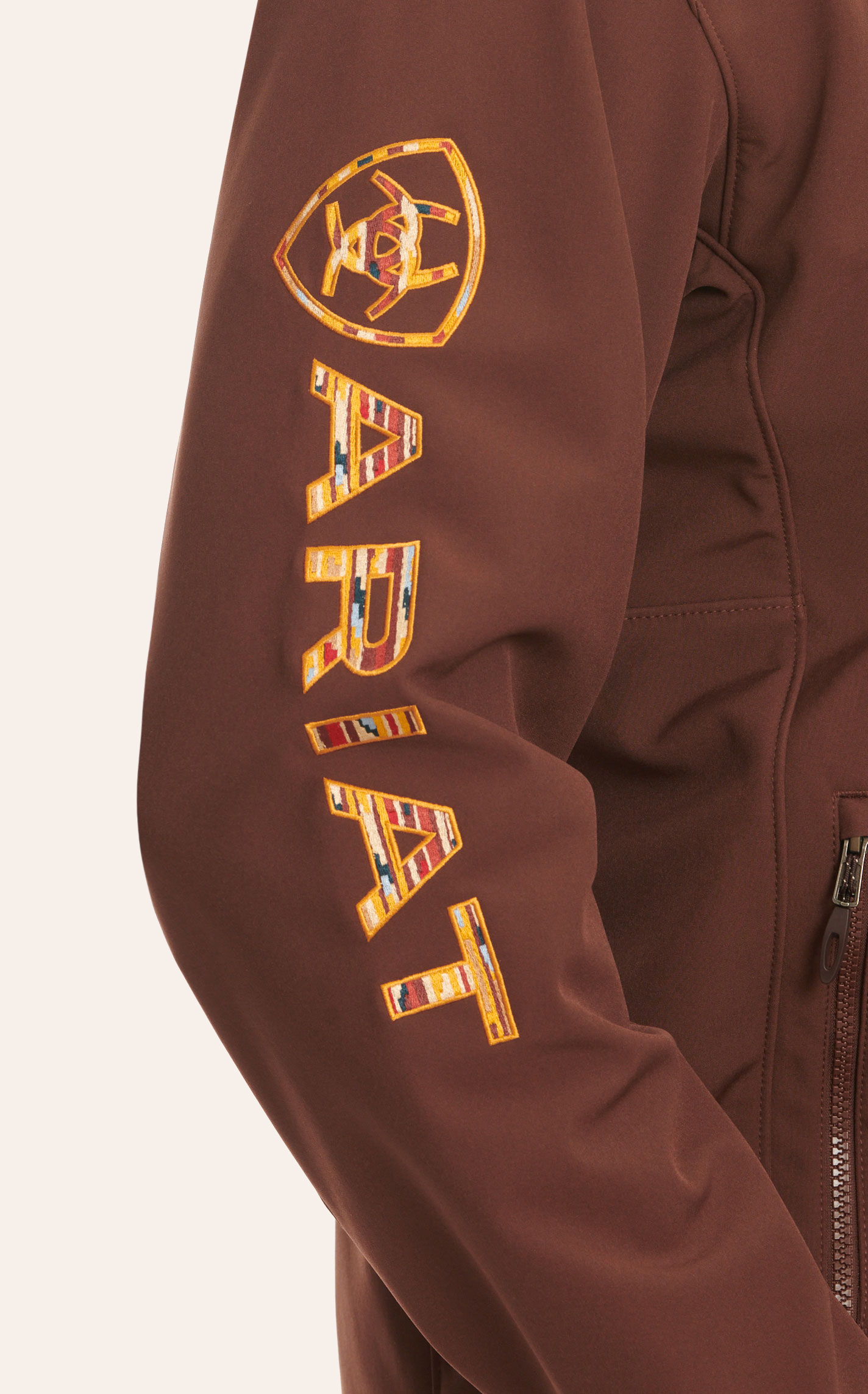 Ariat Men's Logo 2.0 Chocolate with Chimayo Embroidery Logo Long Sleeve ...