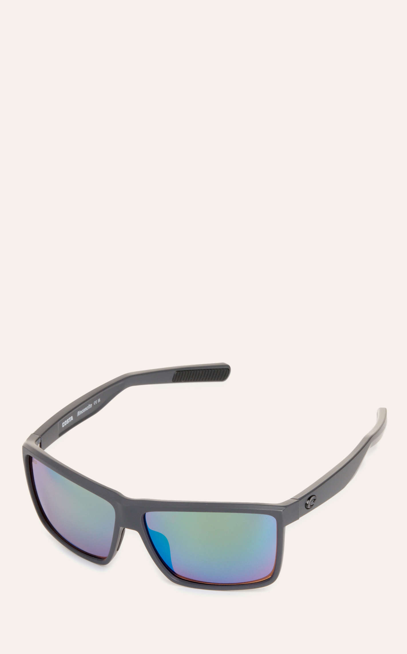 Costa Rinconcito Matte Grey Frames Green Mirror Lens 580P Sunglasses