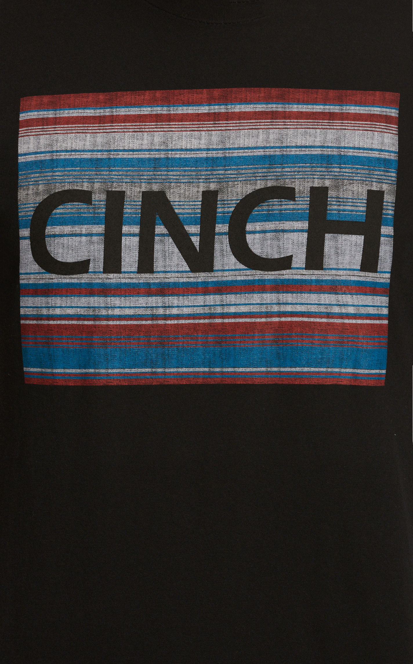 Cinch Men's Black & Serape Multi-Colored Logo Graphic Short Sleeve T-Shirt