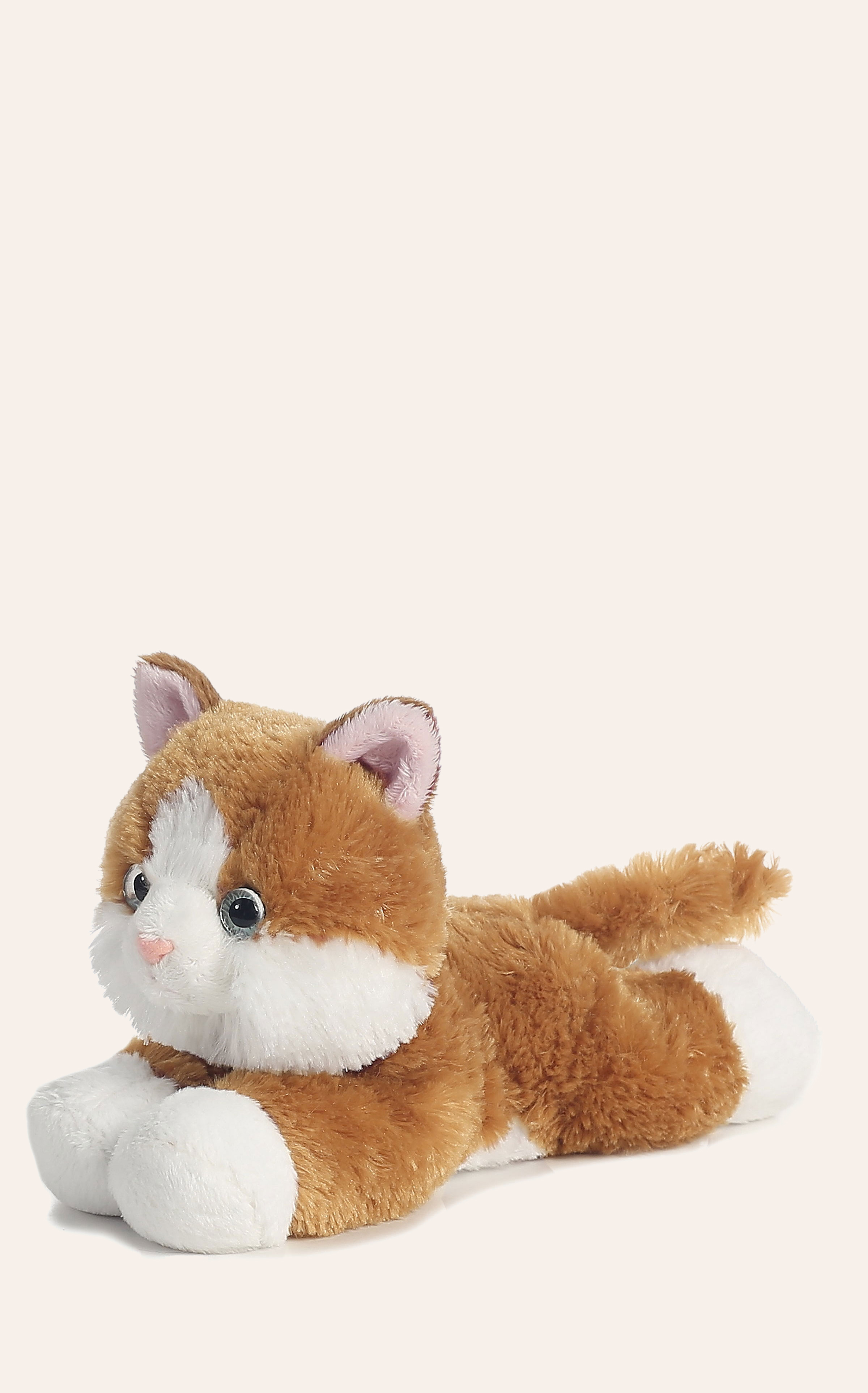 Aurora Flopsies Mini Pumpkin & White Sunshine Tabby Cat Stuffed Animal