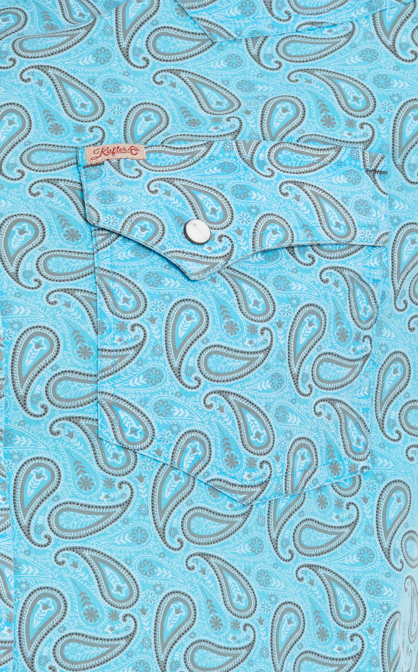 Rafter C Men's ProFlex45 Cyan Blue & Grey Paisley Print Stretch Short ...