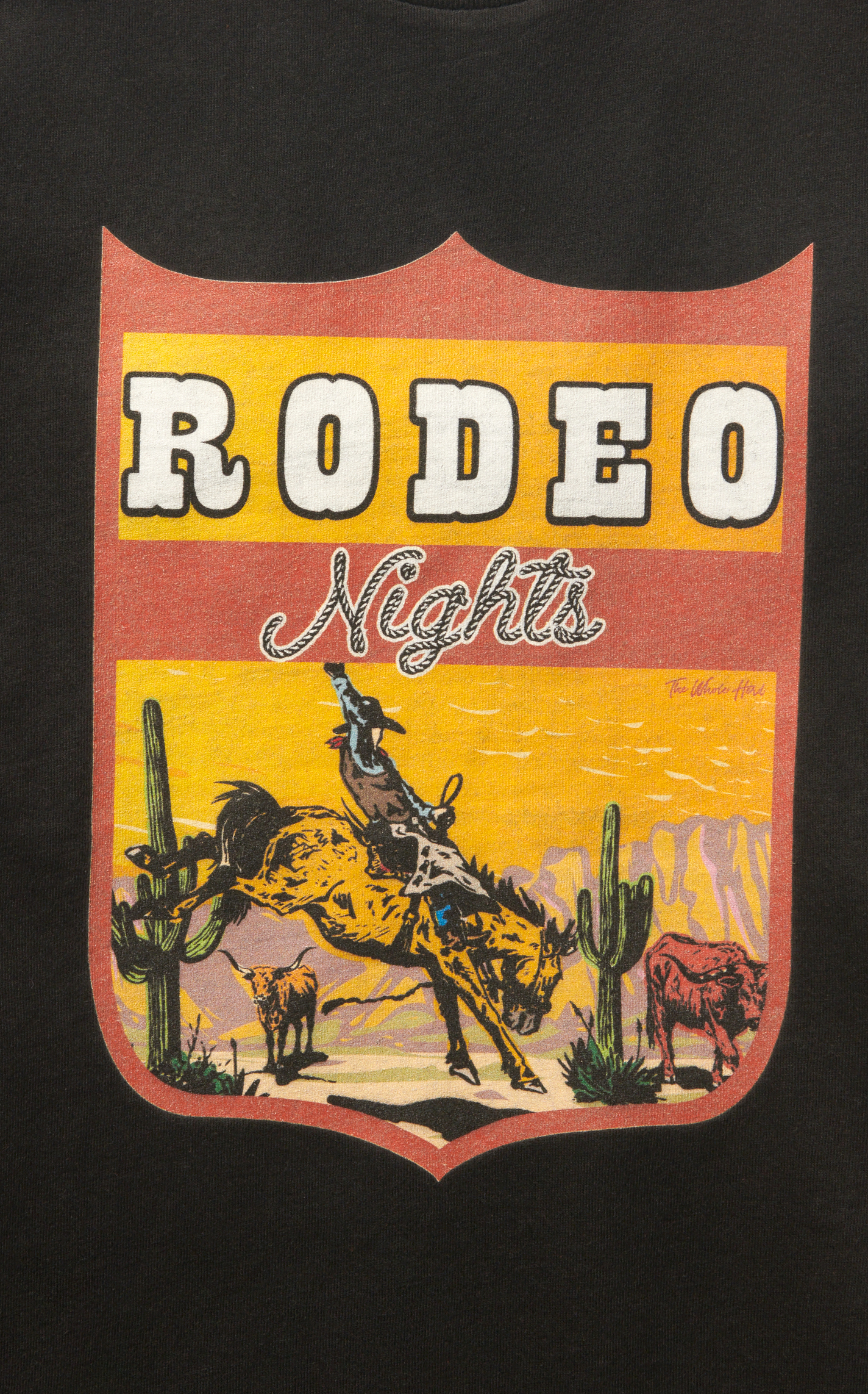 TWH Boy's Black Bronc & Rider Desert Shield Rodeo Nights Graphic Short ...