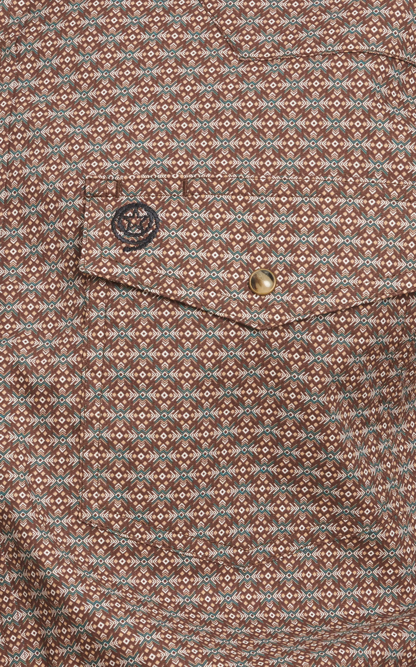 Wrangler Men's George Strait Collection Chocolate & Teal Geo Print ...