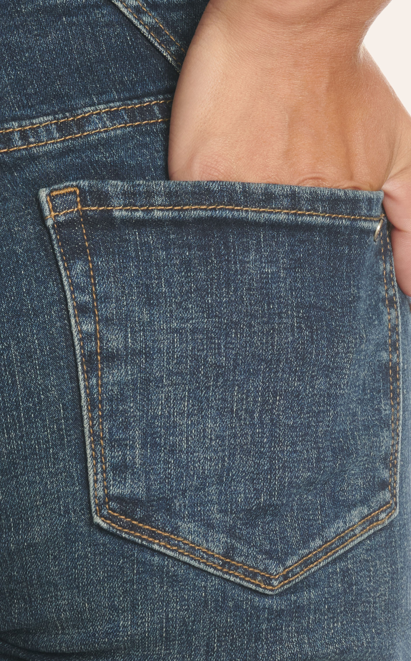 Mica Denim Women's Dark Wash Button Flap Front Pocket Flare Leg Jeans