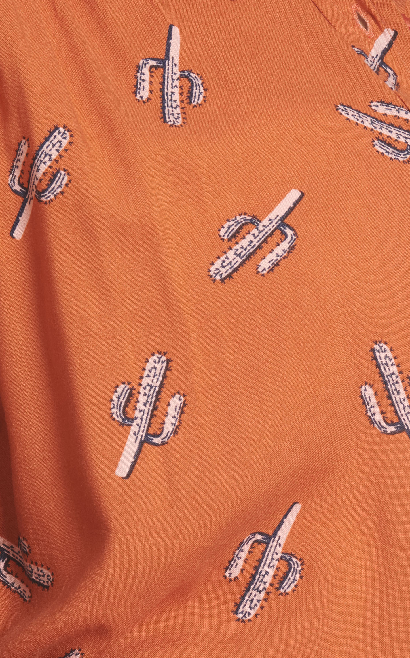 Cotton & Rye Women's Burnt Orange Cactus Print Top