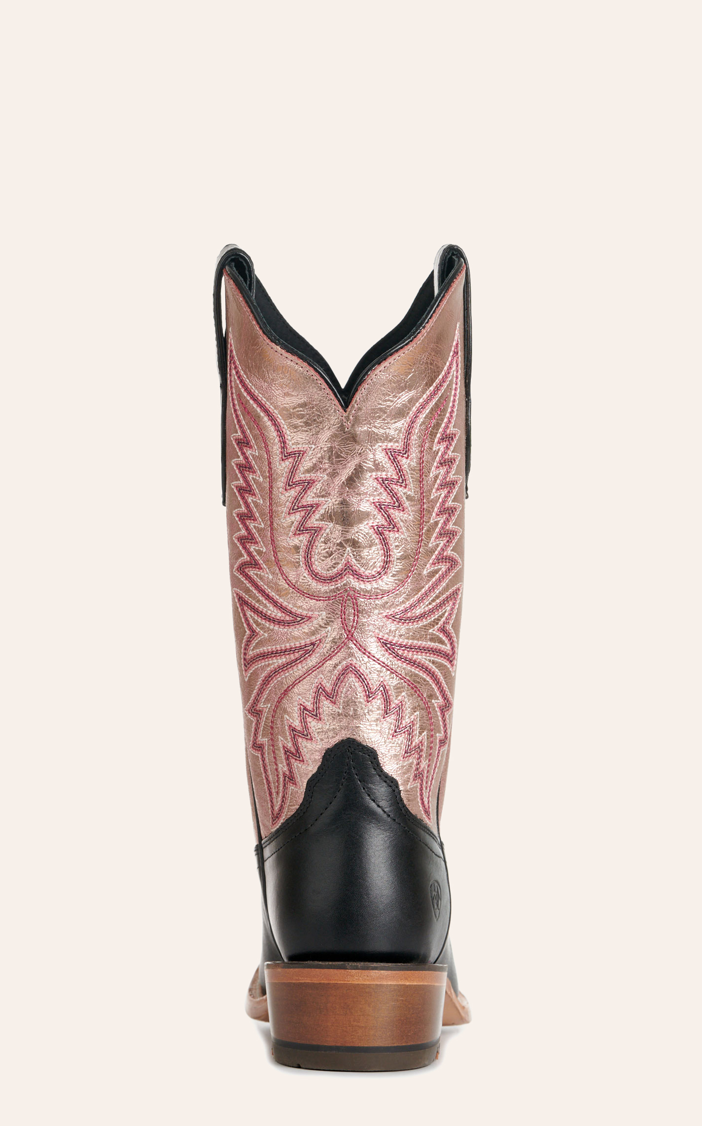 Ariat Women's Futurity Flash Black and Metallic Rose Gold Punchy Square ...