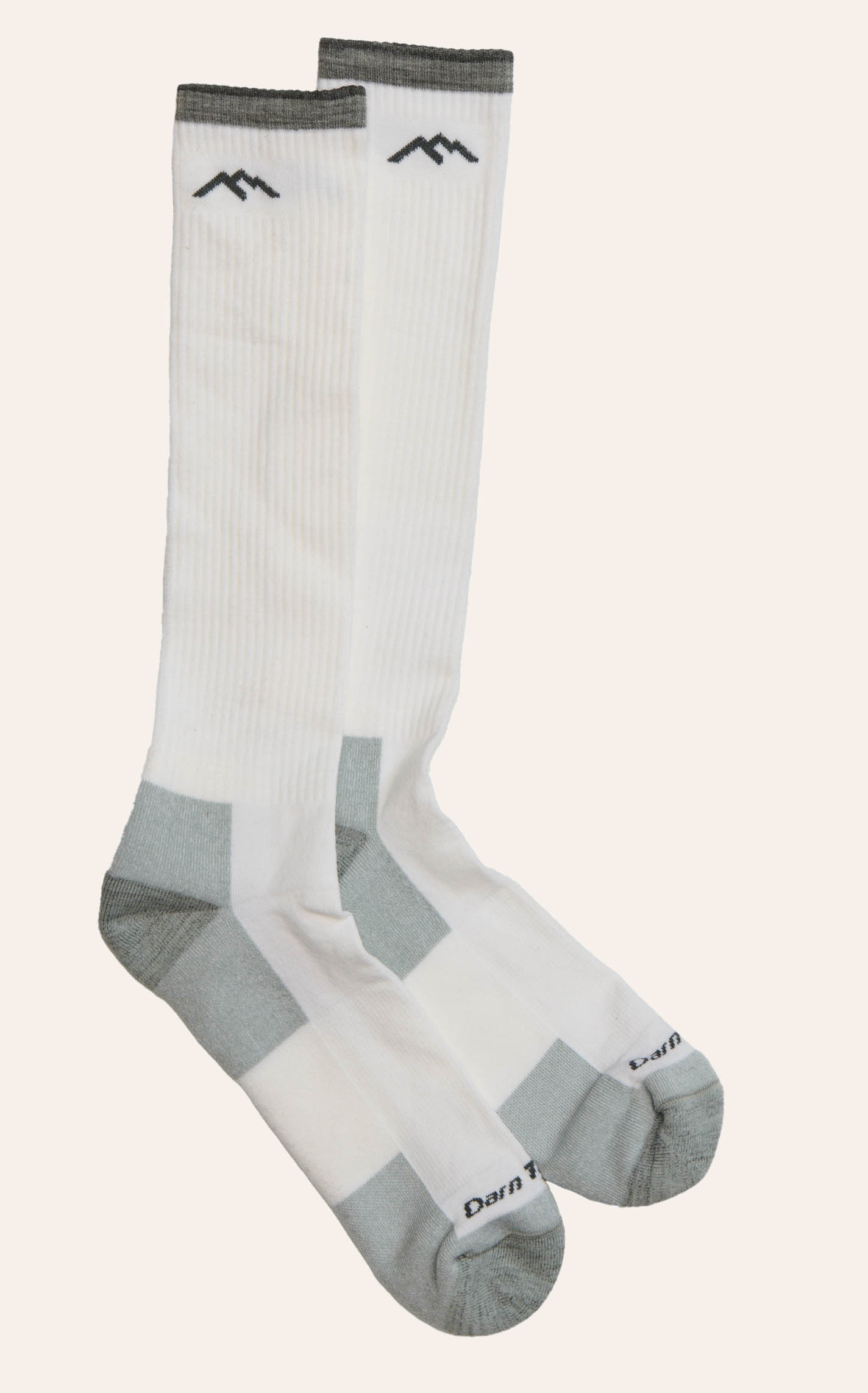 Darn Tough Men's Westerner White Over-the-Calf Lightweight Work Sock