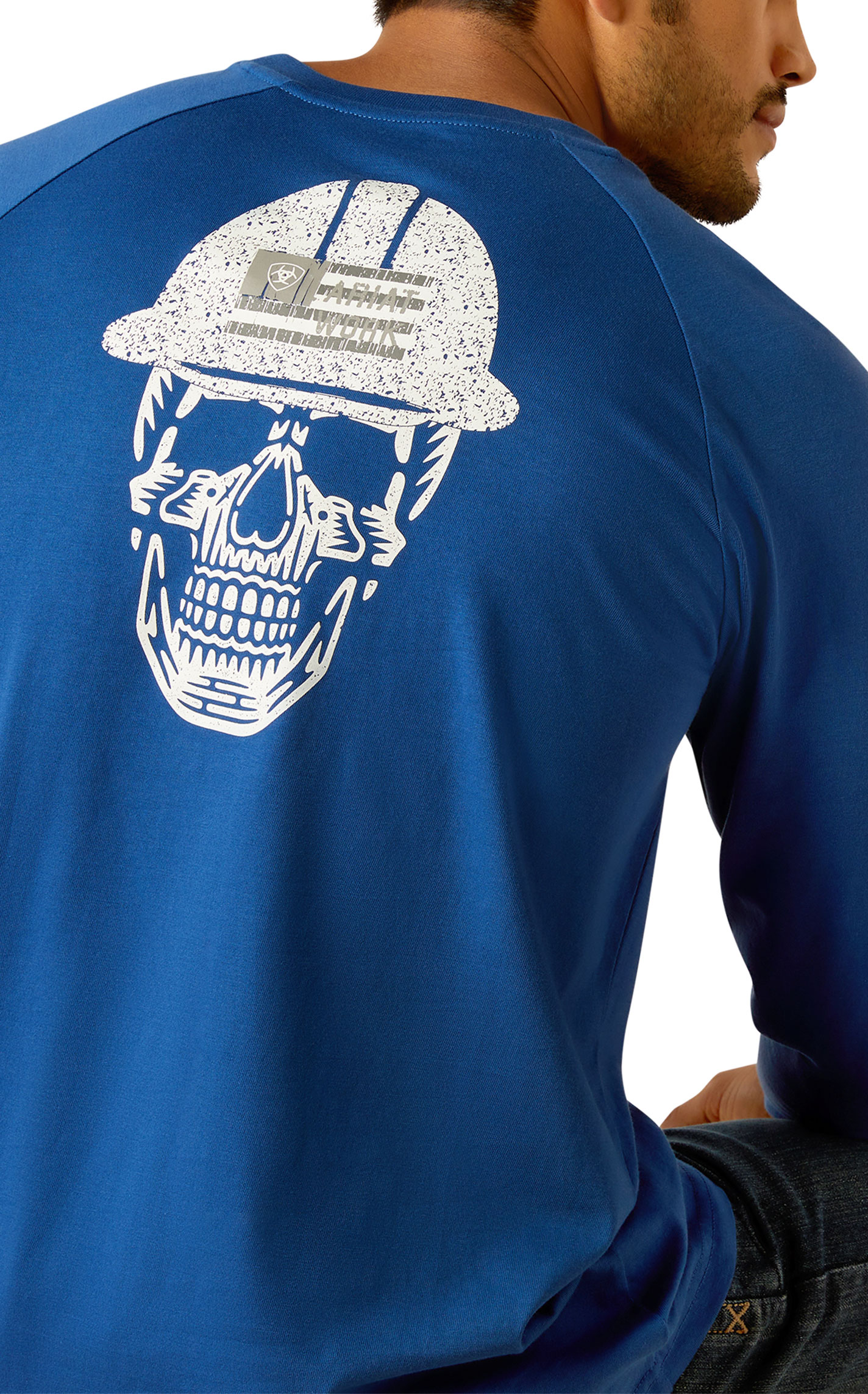 Ariat Rebar Men's Royal Blue Roughneck Logo Graphic Work T-Shirt