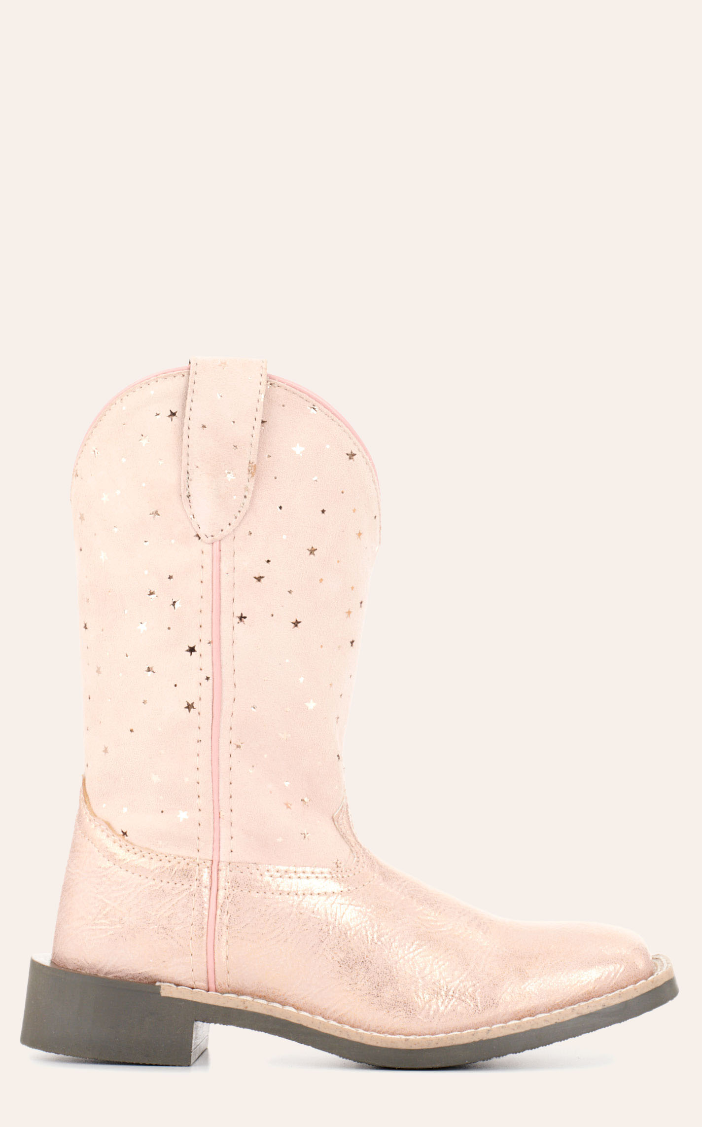 Smoky Mountain Kids Metallic Light Pink with Stars Cowboy Boots ...