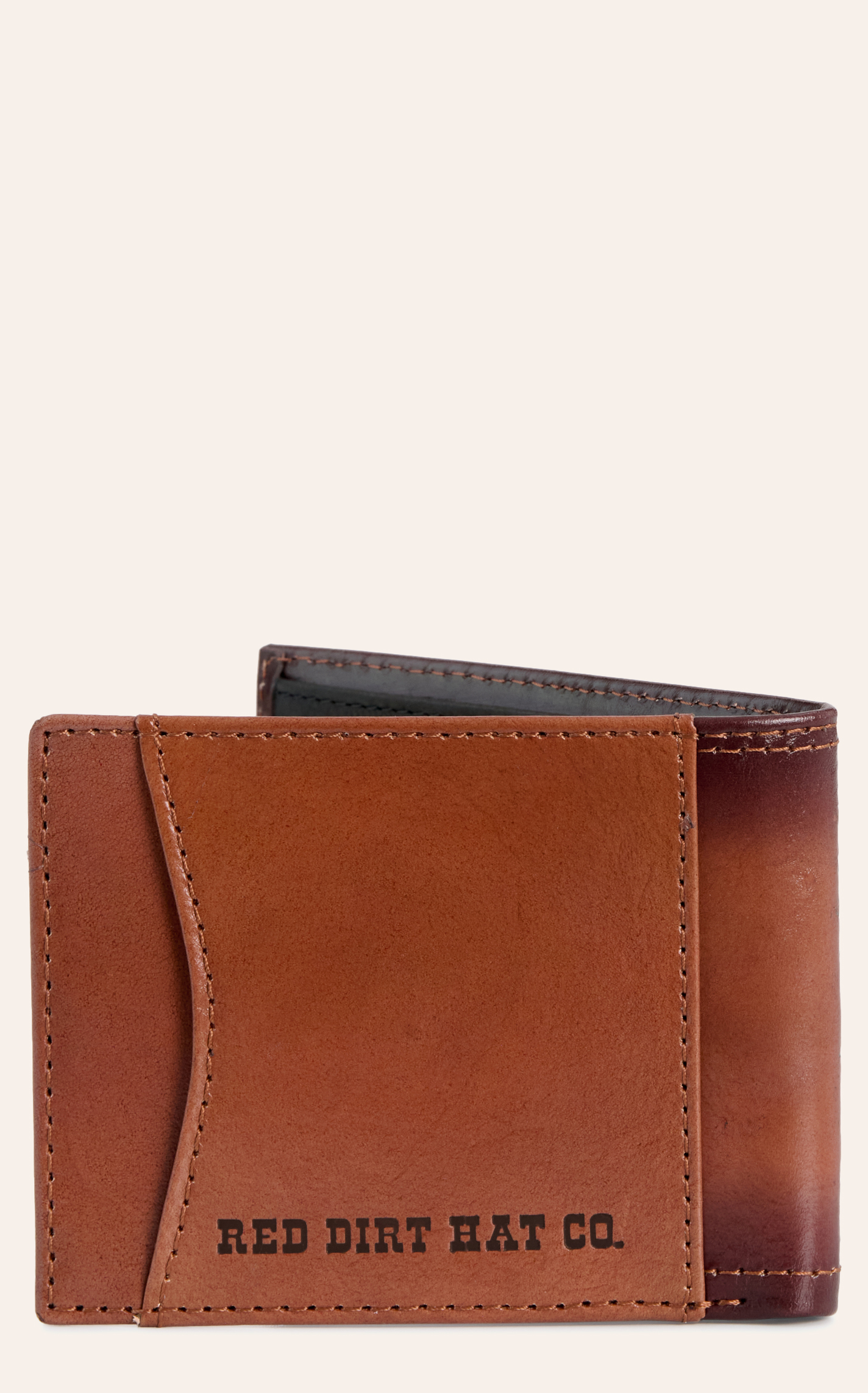 Red Dirt Hat Co. Caramel & Cream Underlay Floral Bi-Fold Wallet