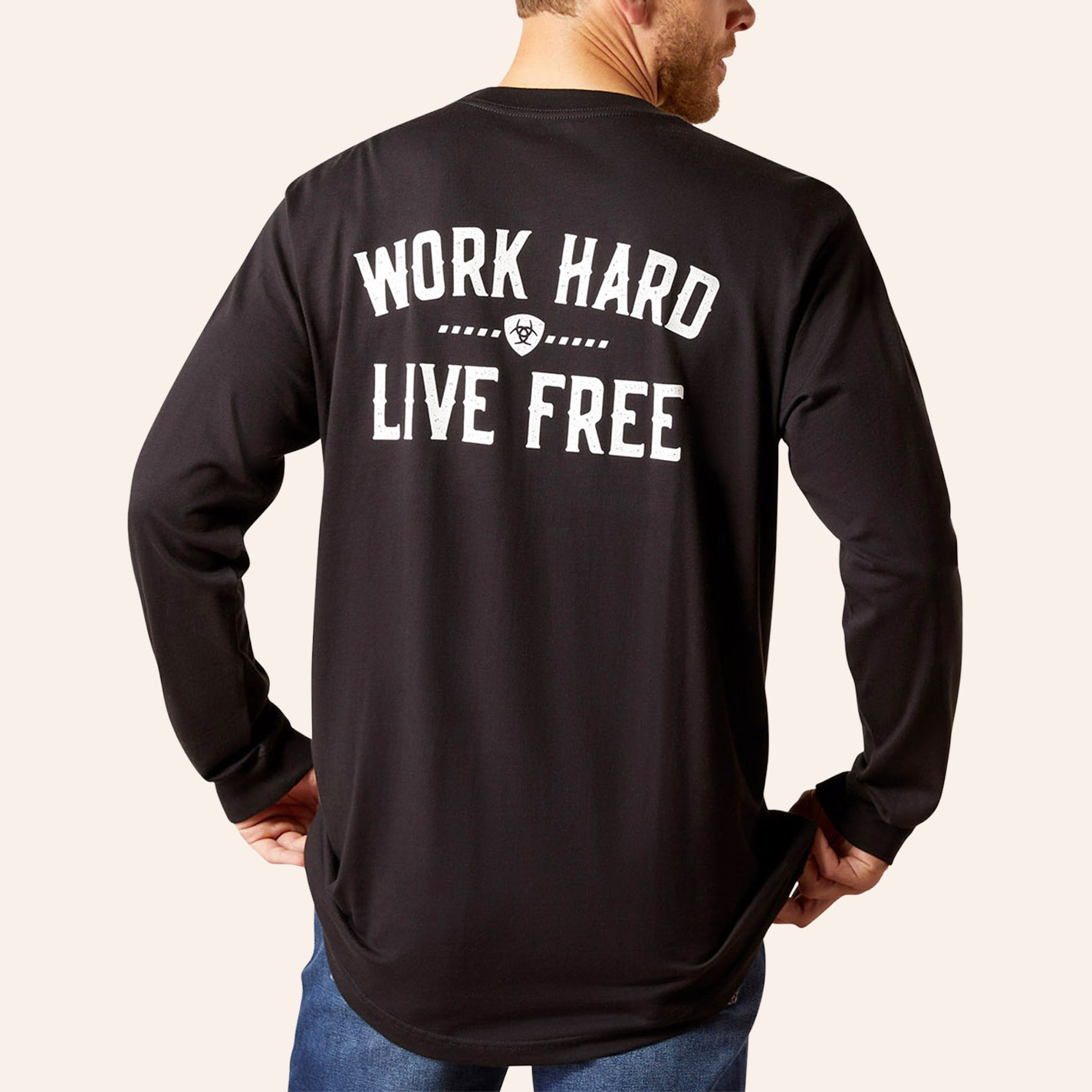 Ariat Rebar Men's Black Work Hard Logo Graphic Work T-Shirt