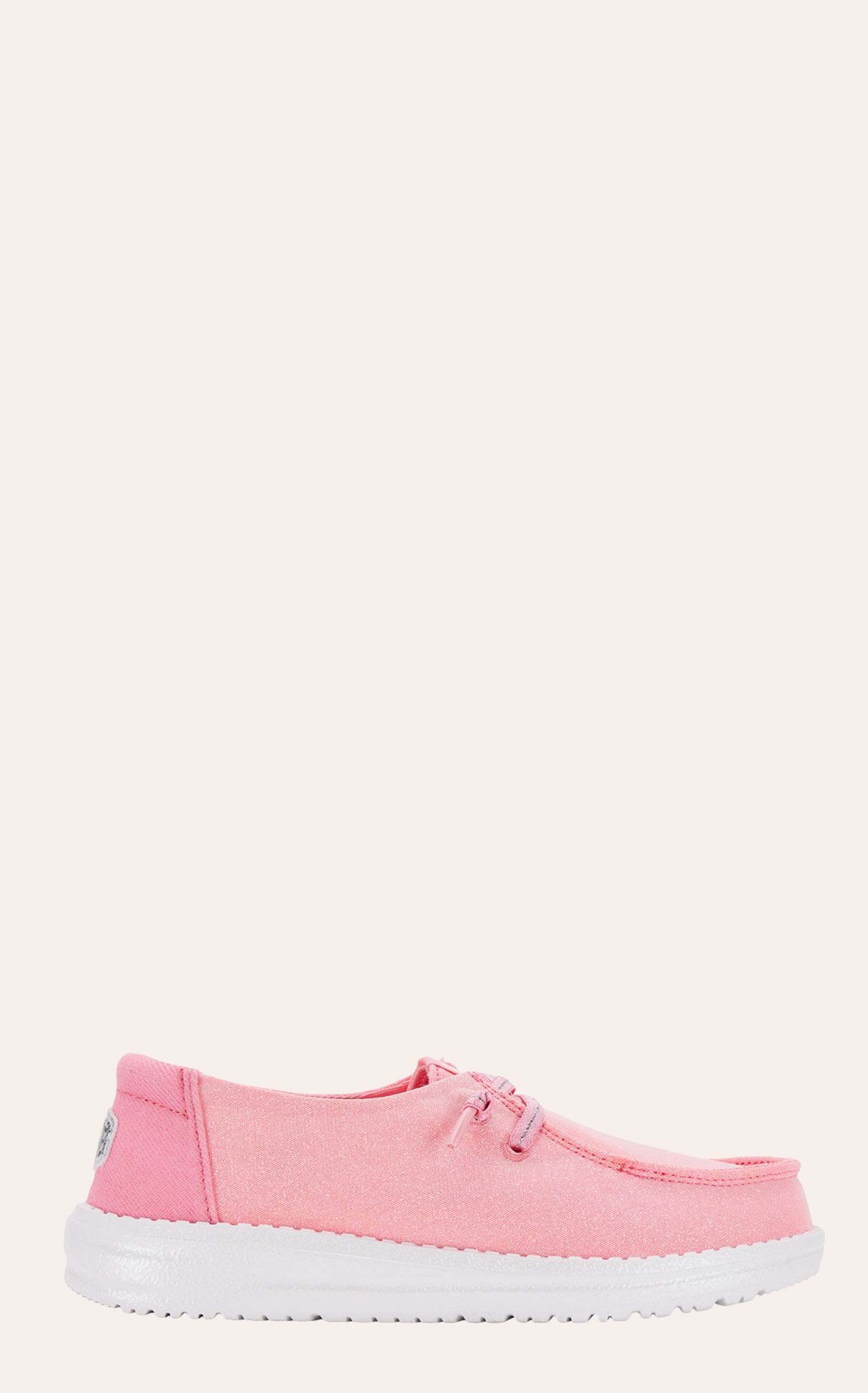 Hey Dude Girl's Wendy Shimmery Pink Moc Toe Lace Up Casual Shoes ...