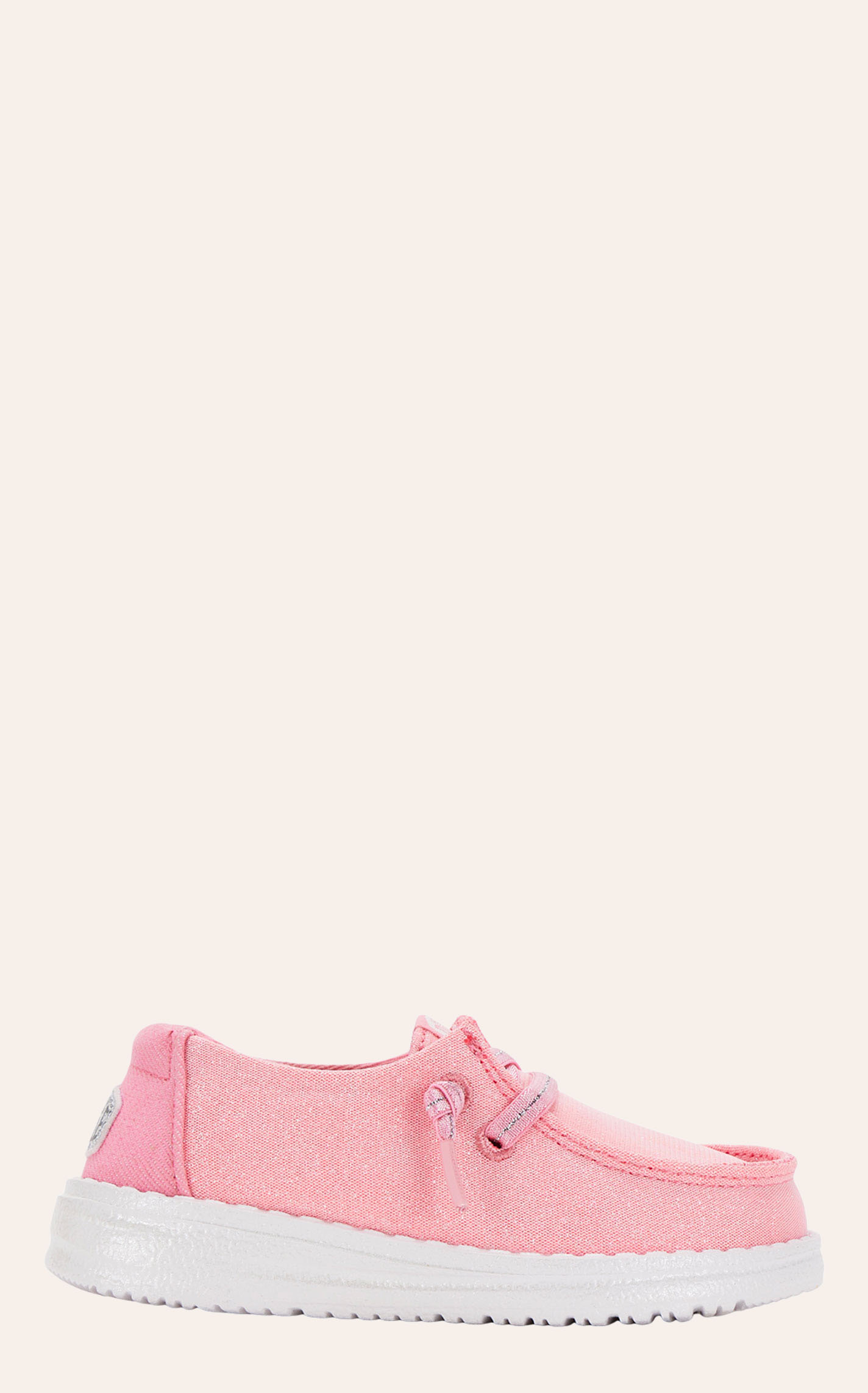 Hey Dude Toddler Girl's Wendy Shimmery Pink Moc Toe Casual Shoes ...