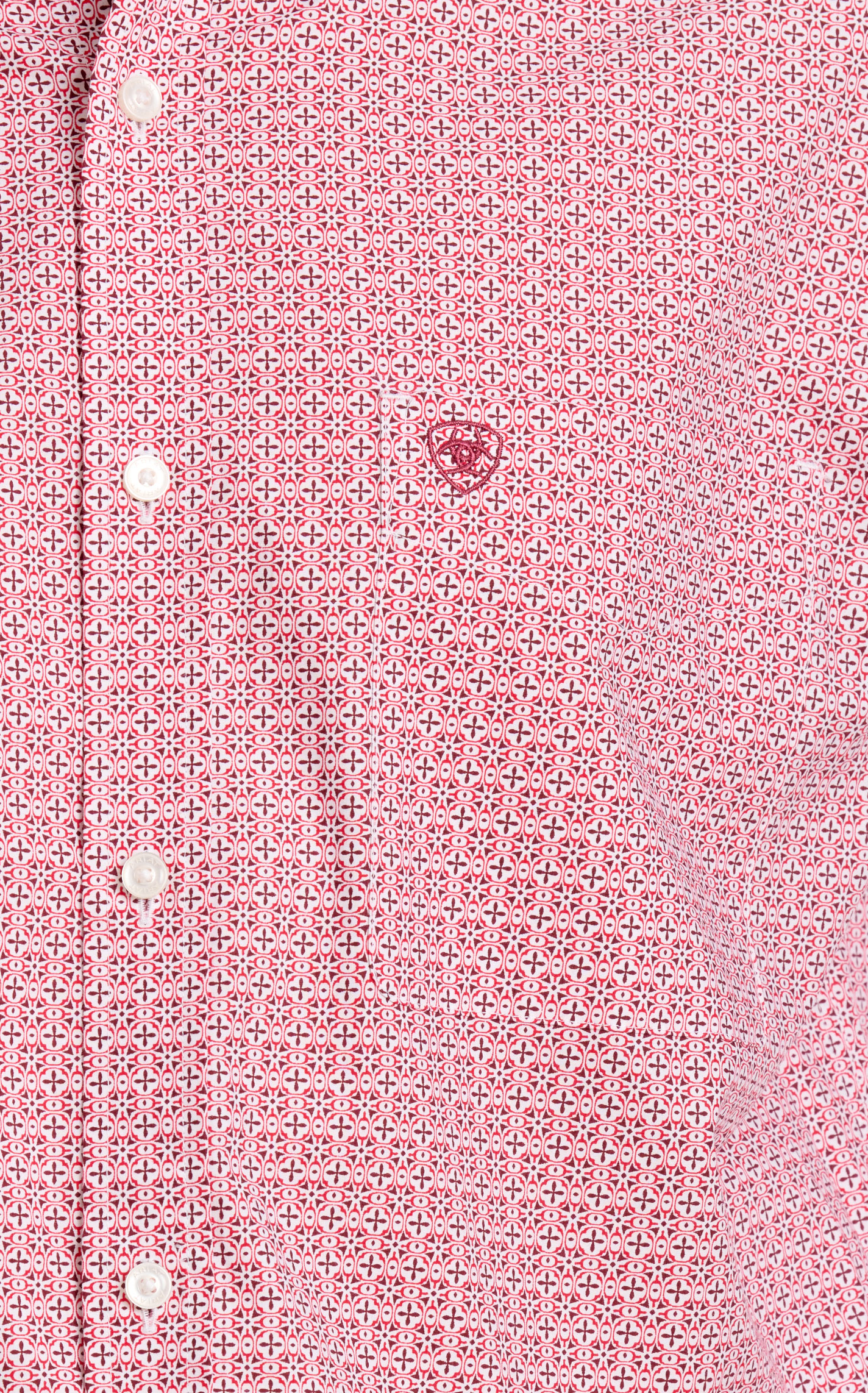 Ariat Men's Kenny Burgundy & Red Geo Print Western Shirt