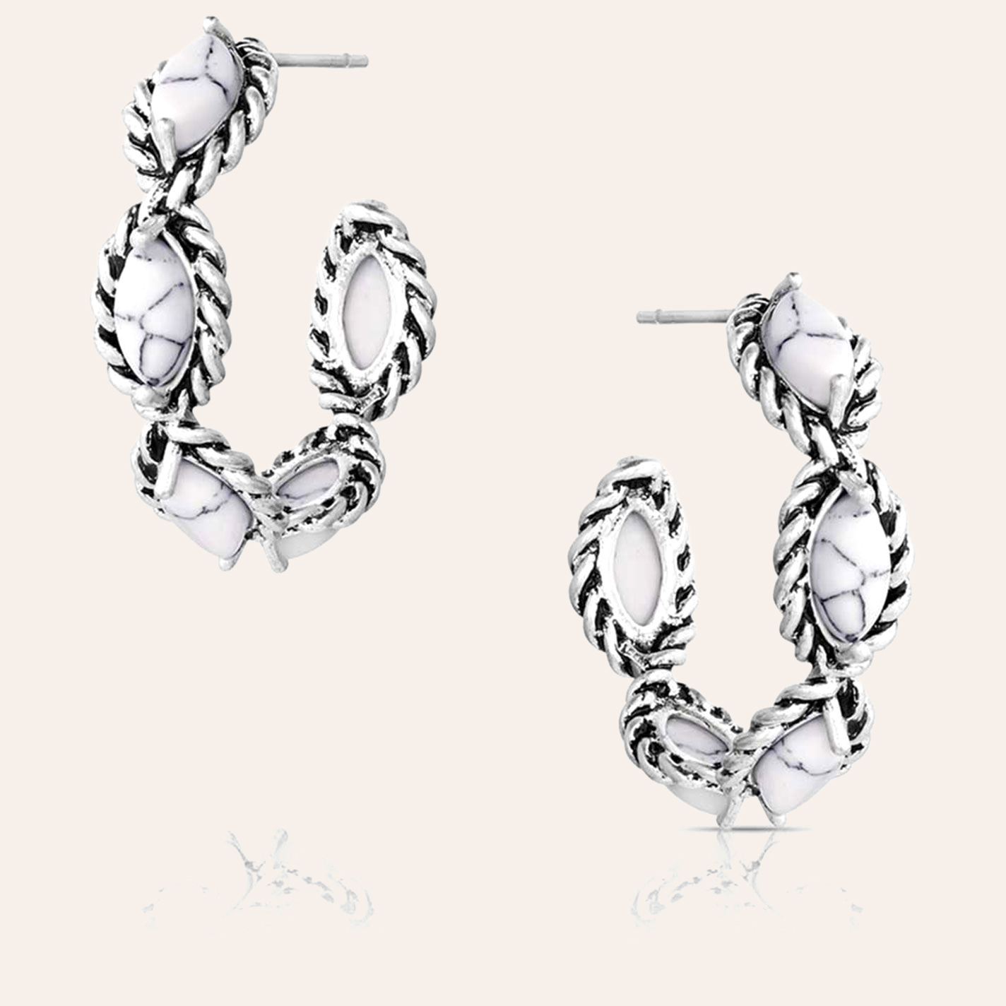 Montana Silversmiths Silver & Stone Broken Halo Earrings