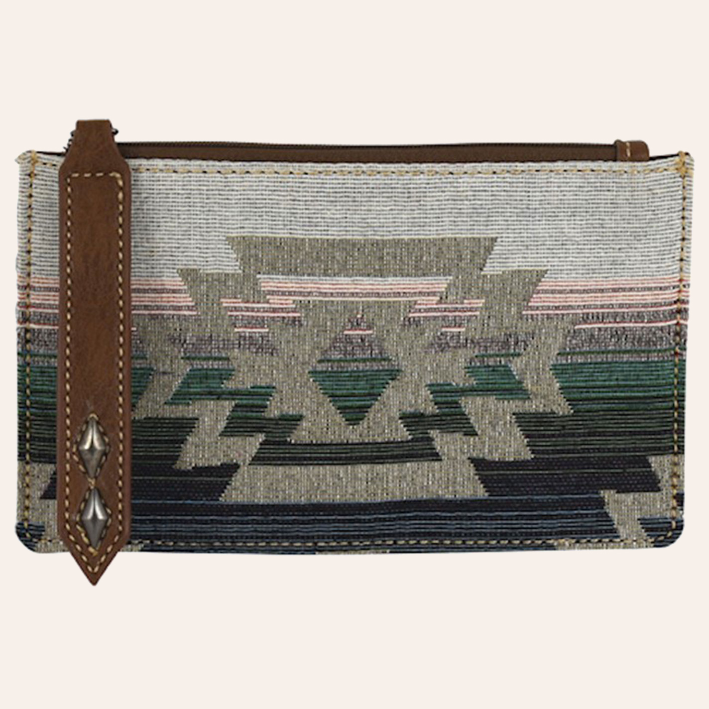 Tony Lama Grey Aztec & Colorful Serape Western Wallet