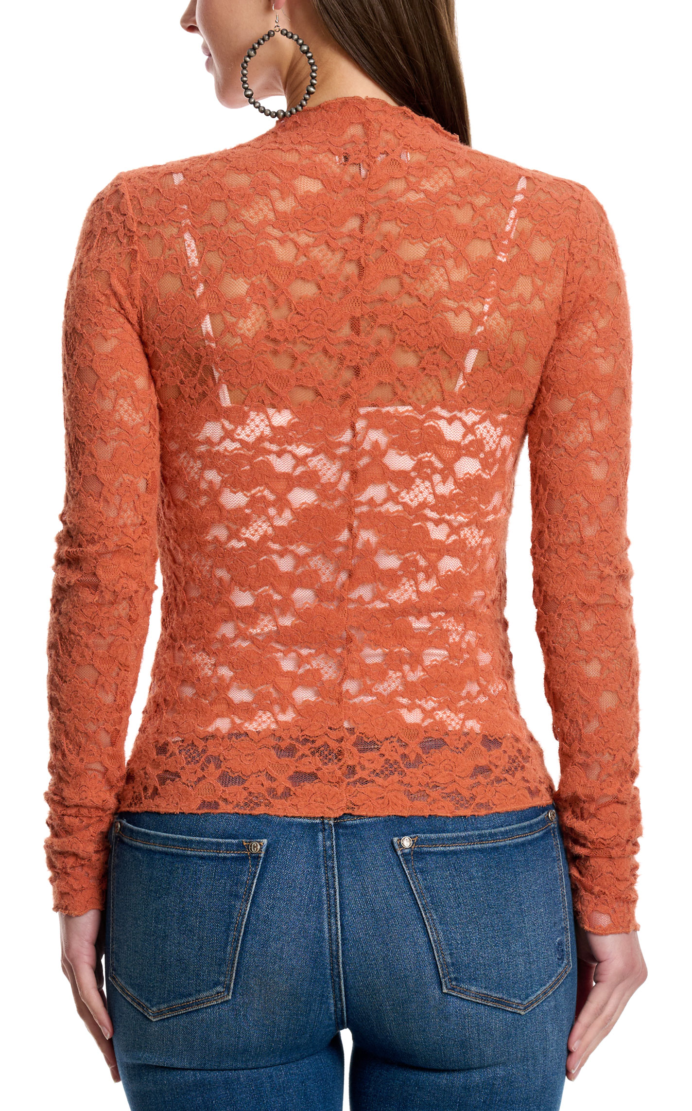 HYFVE Women's Rust Lace Top