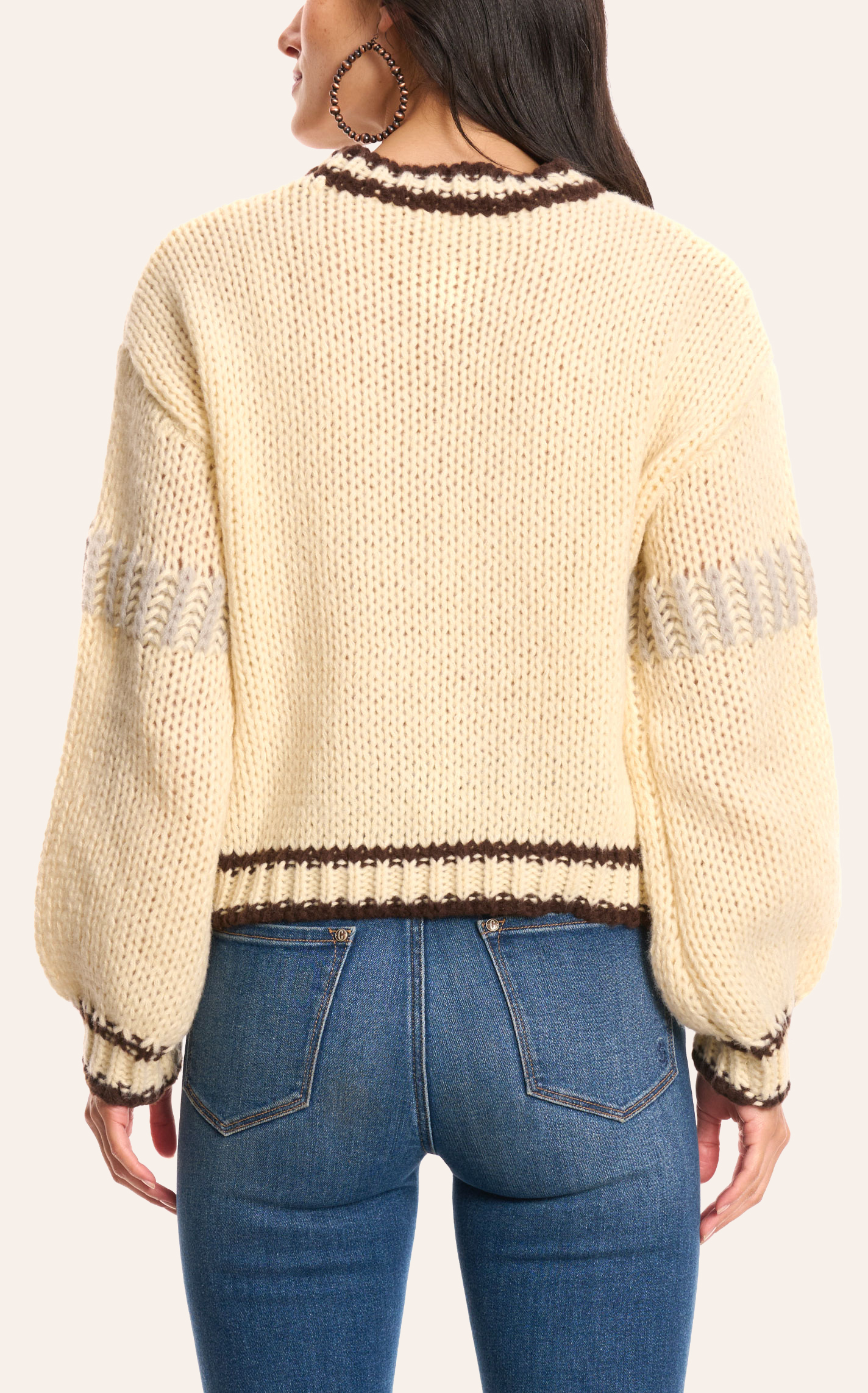 Blue B Women's Oatmeal & Chocolate Sweater Pullover