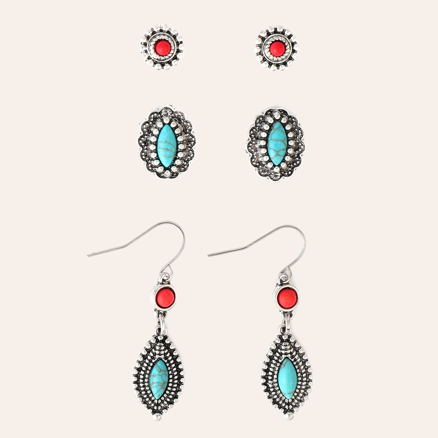 Cowgirl Confetti 3-Pair Without a Hitch Earring Set