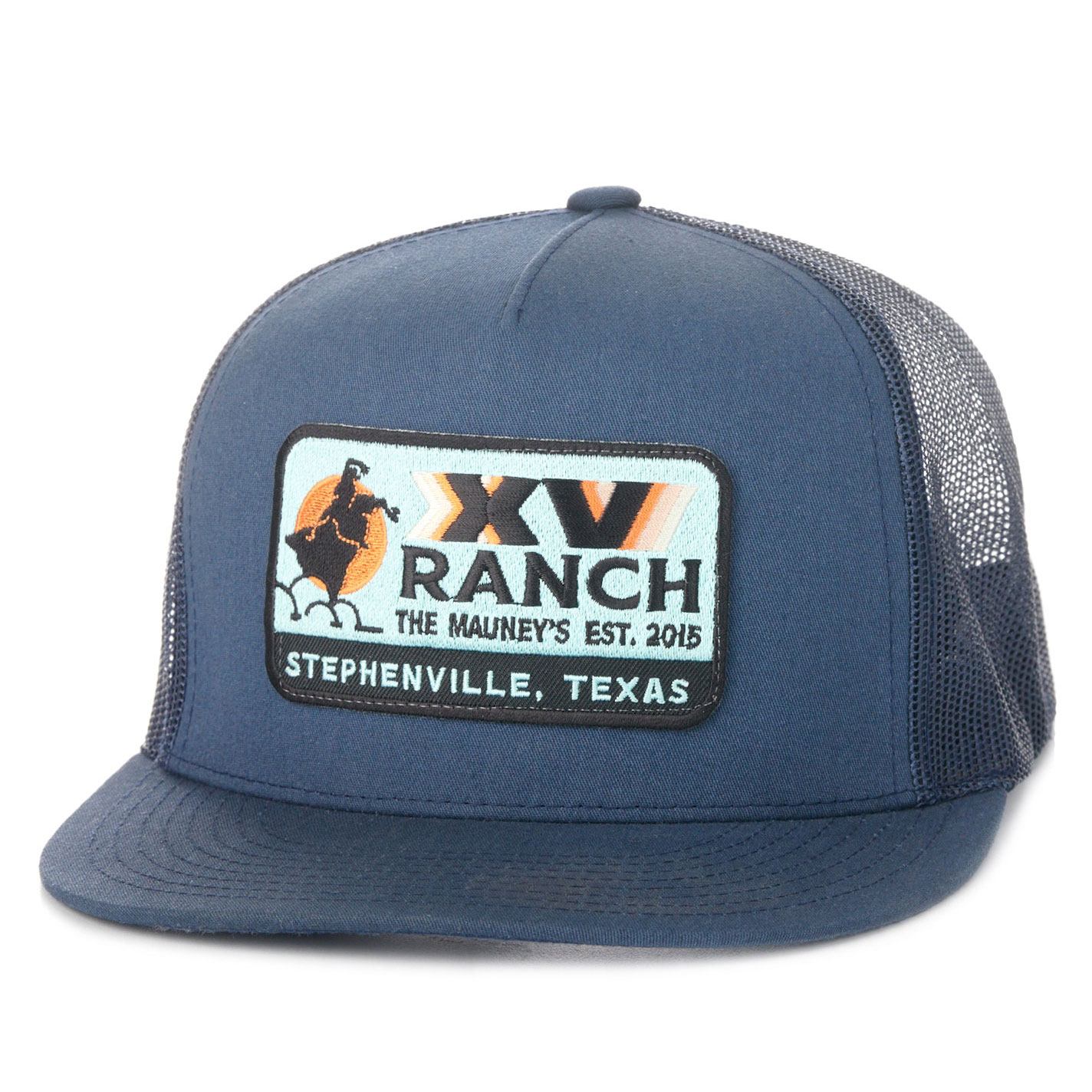 Rodeo Time Dale Brisby Men's Navy XV Mauney's Logo Patch Cap