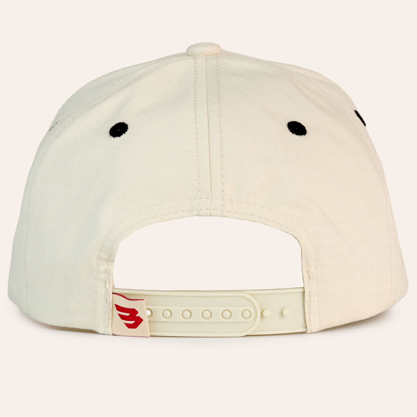 BURLEBO Men's Natural Bone & Embroidered Duck & Logo Cap