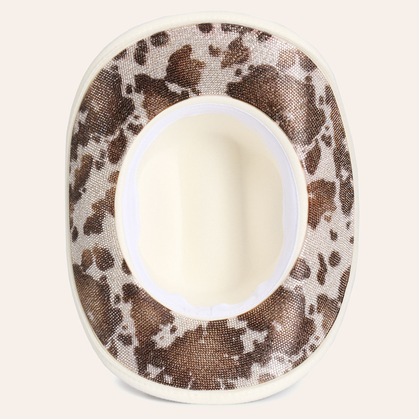 Girlie Girl Originals Women's Ivory & Cow Print Bling Wool Cowboy Hat ...