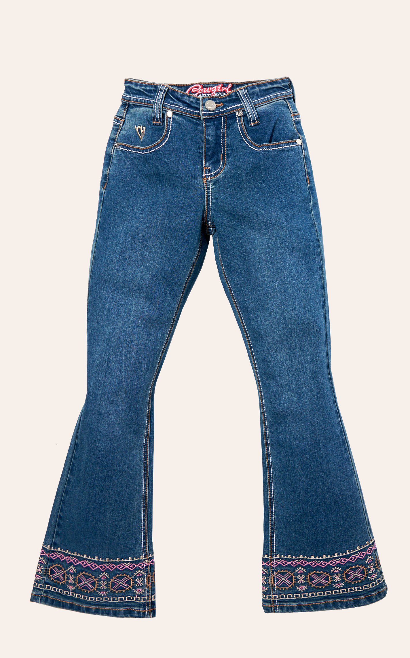 Cowgirl Hardware Girls’ Aztec Wrap Boot Cut Jeans – Cavender’s