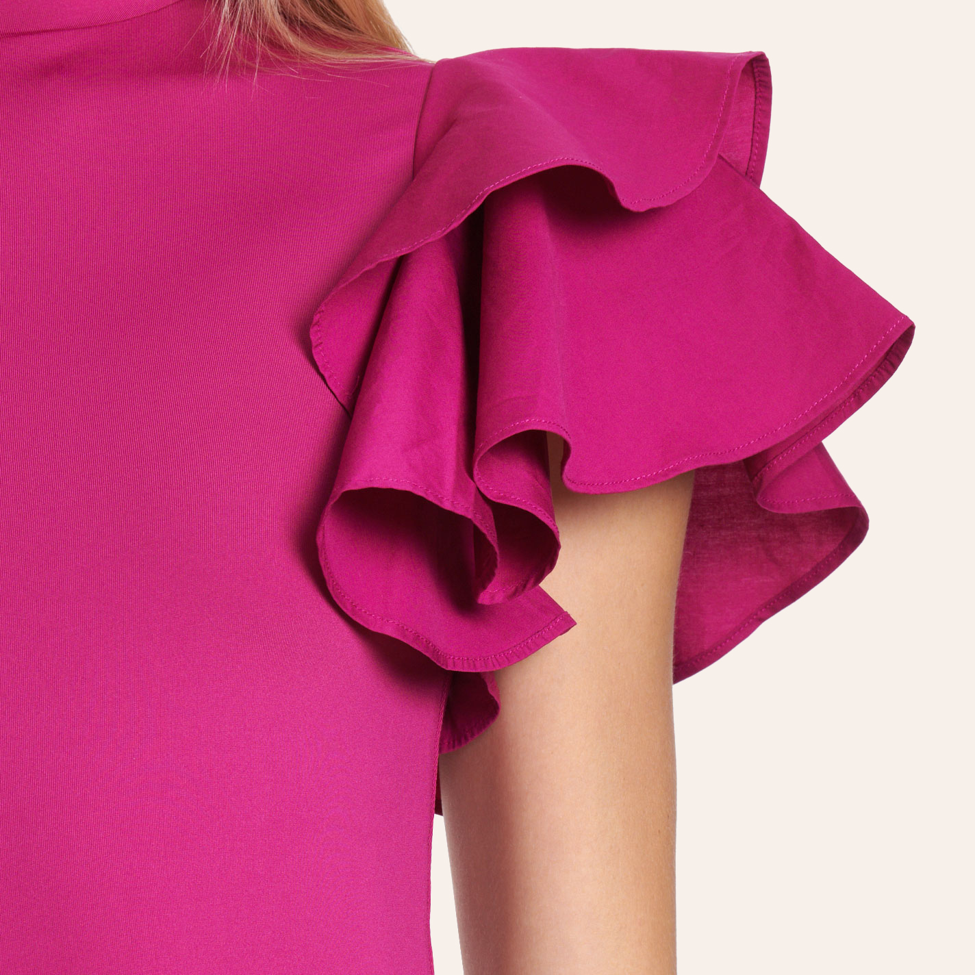 Rockin C Women's Fuchsia Ruffle Bodysuit