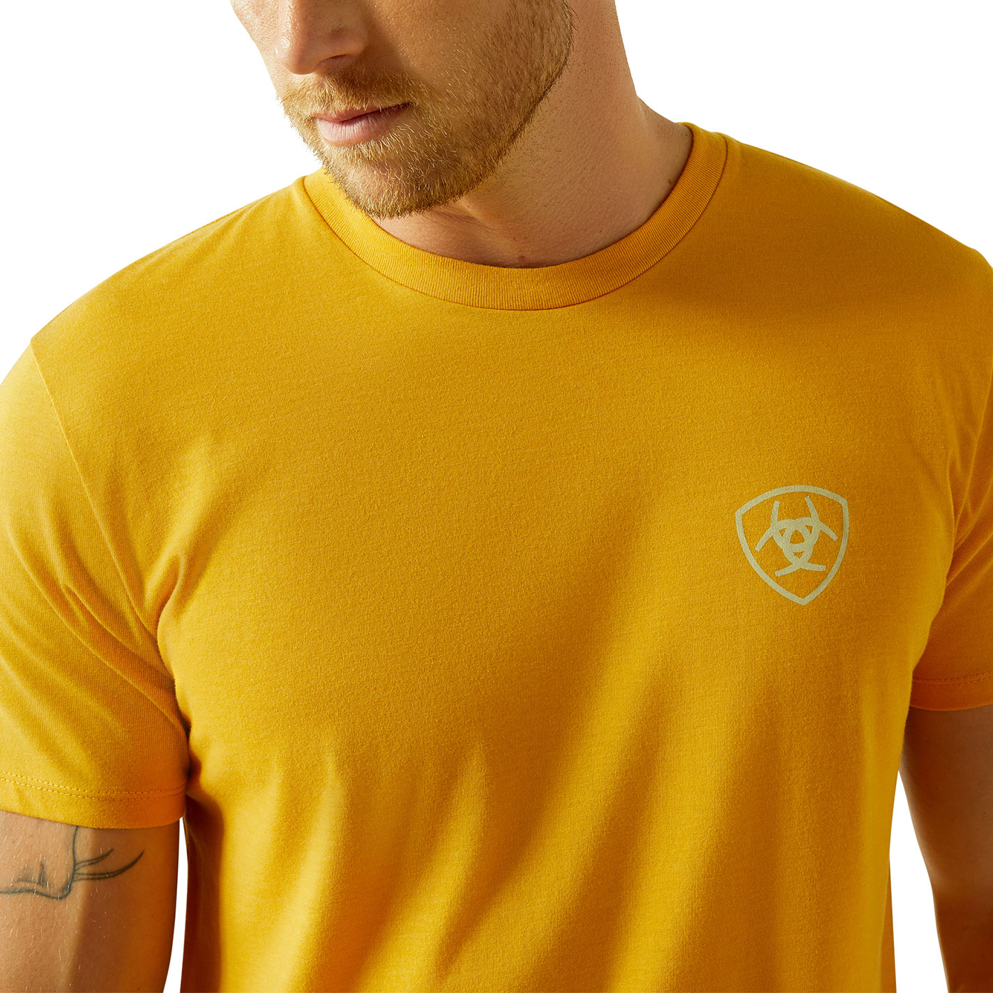 Ariat Men's Yellow Rodeo Proud Logo Graphic T-Shirt