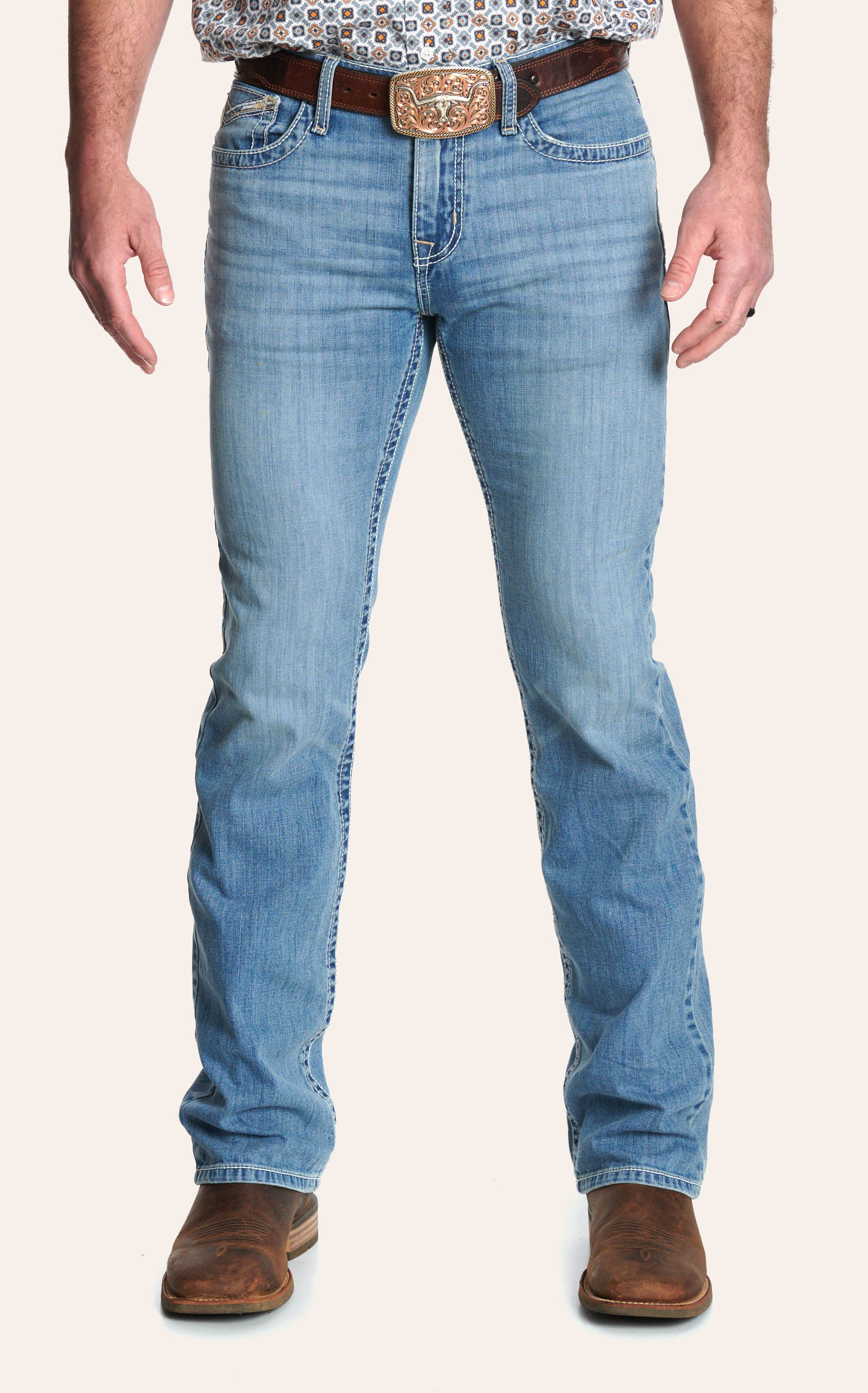 Cinch Men's Ian Light Wash Bootcut Jeans I Cavender's