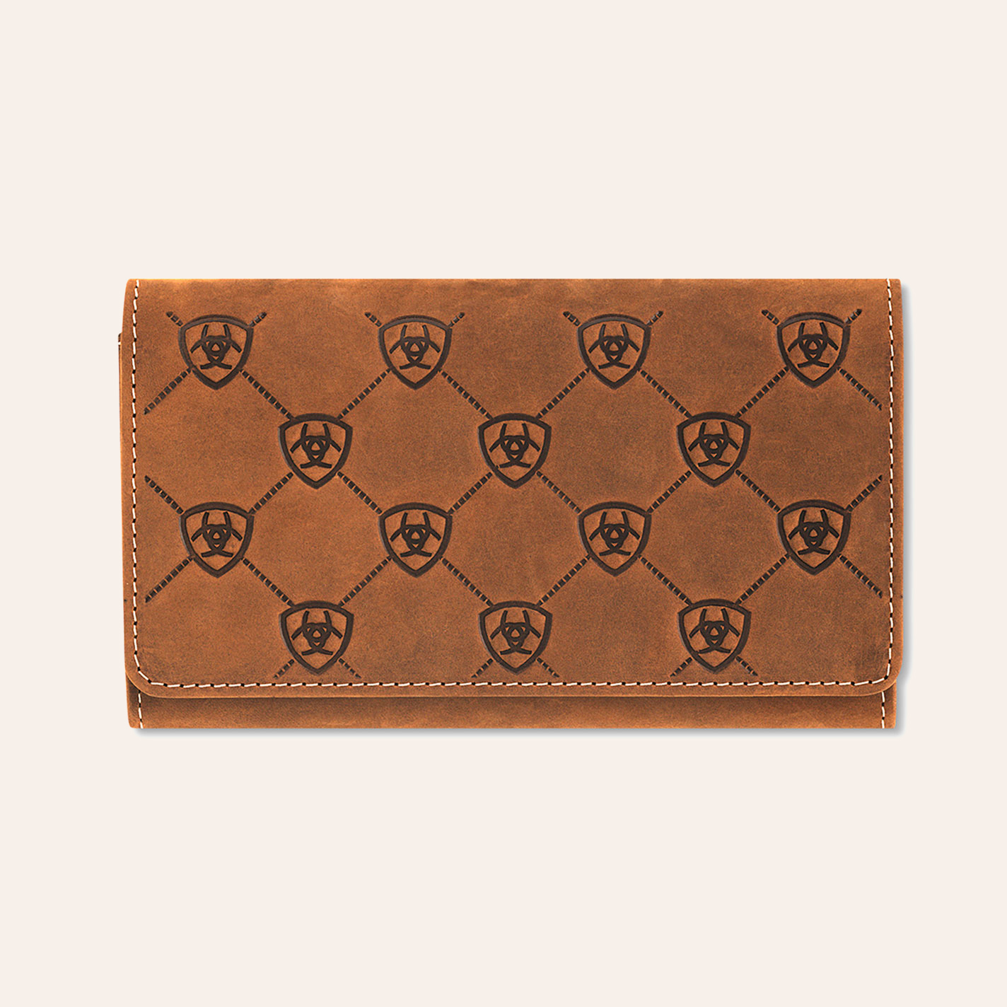 Ariat Selma Hazelnut Logo Checked Western Wallet | Cavender's