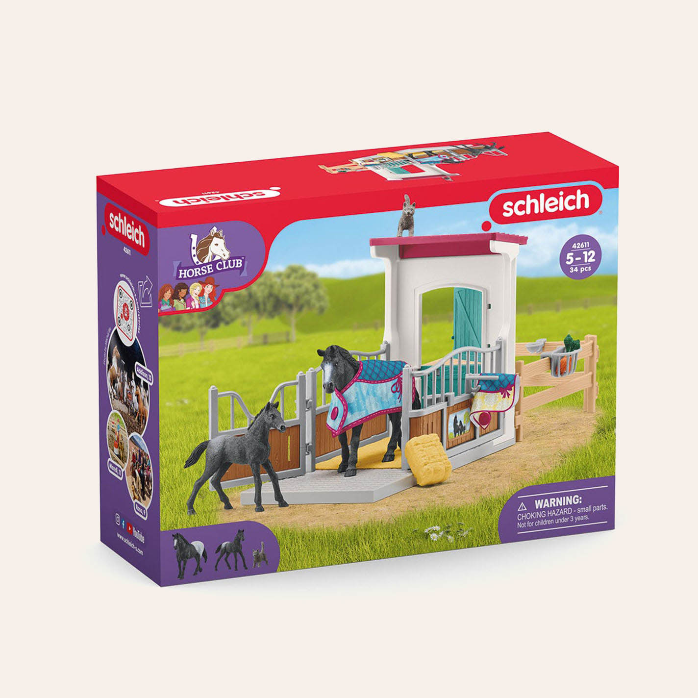 Schleigh Toys Colorful Mare & Foal Horse Box Toy Set | Cavender's