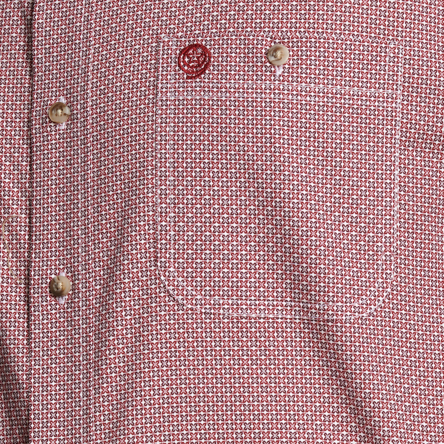 Wrangler Men's George Strait Collection Wine Geo Print Western Shirt ...