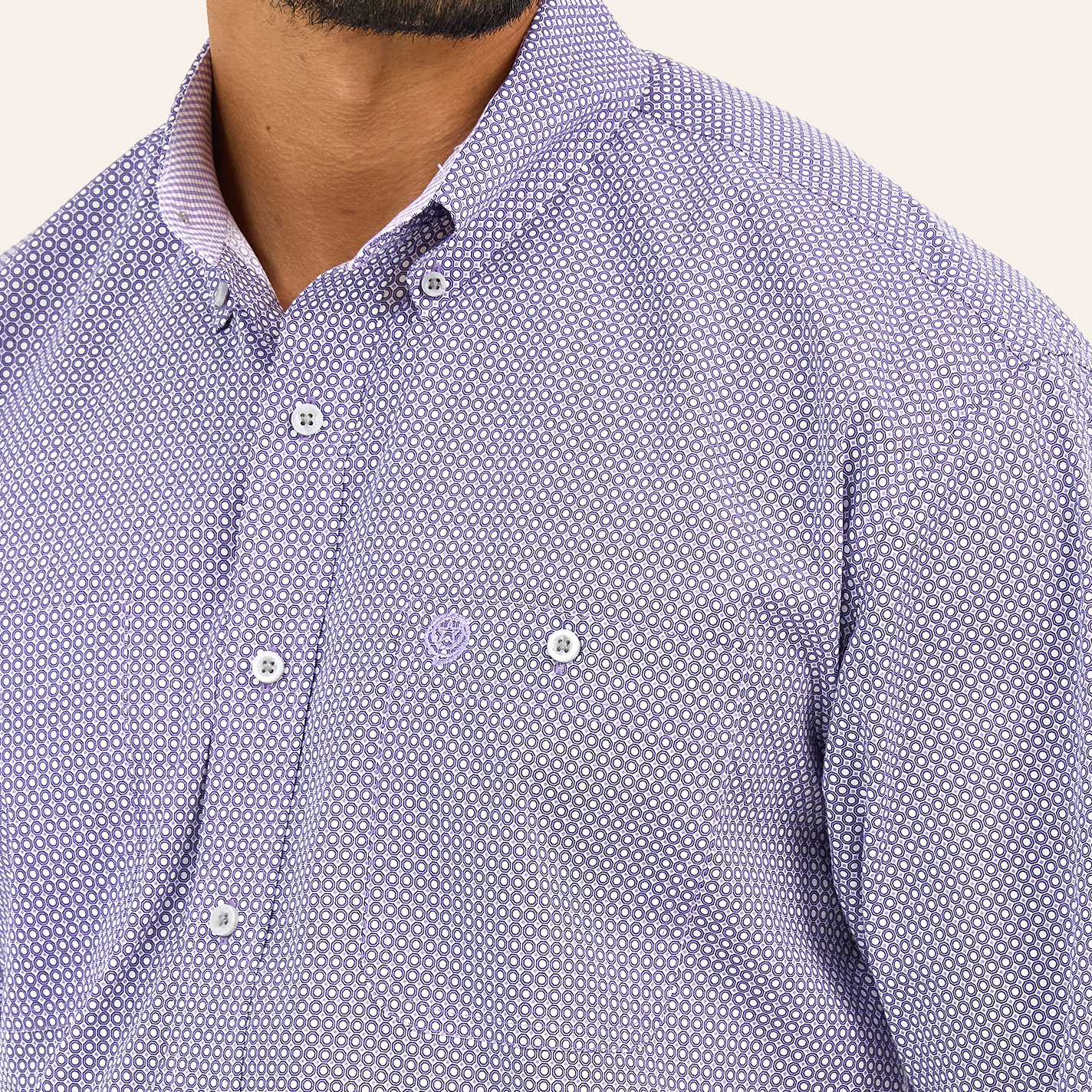 Wrangler Men's George Strait Collection Purple Geo Print Western Shirt ...