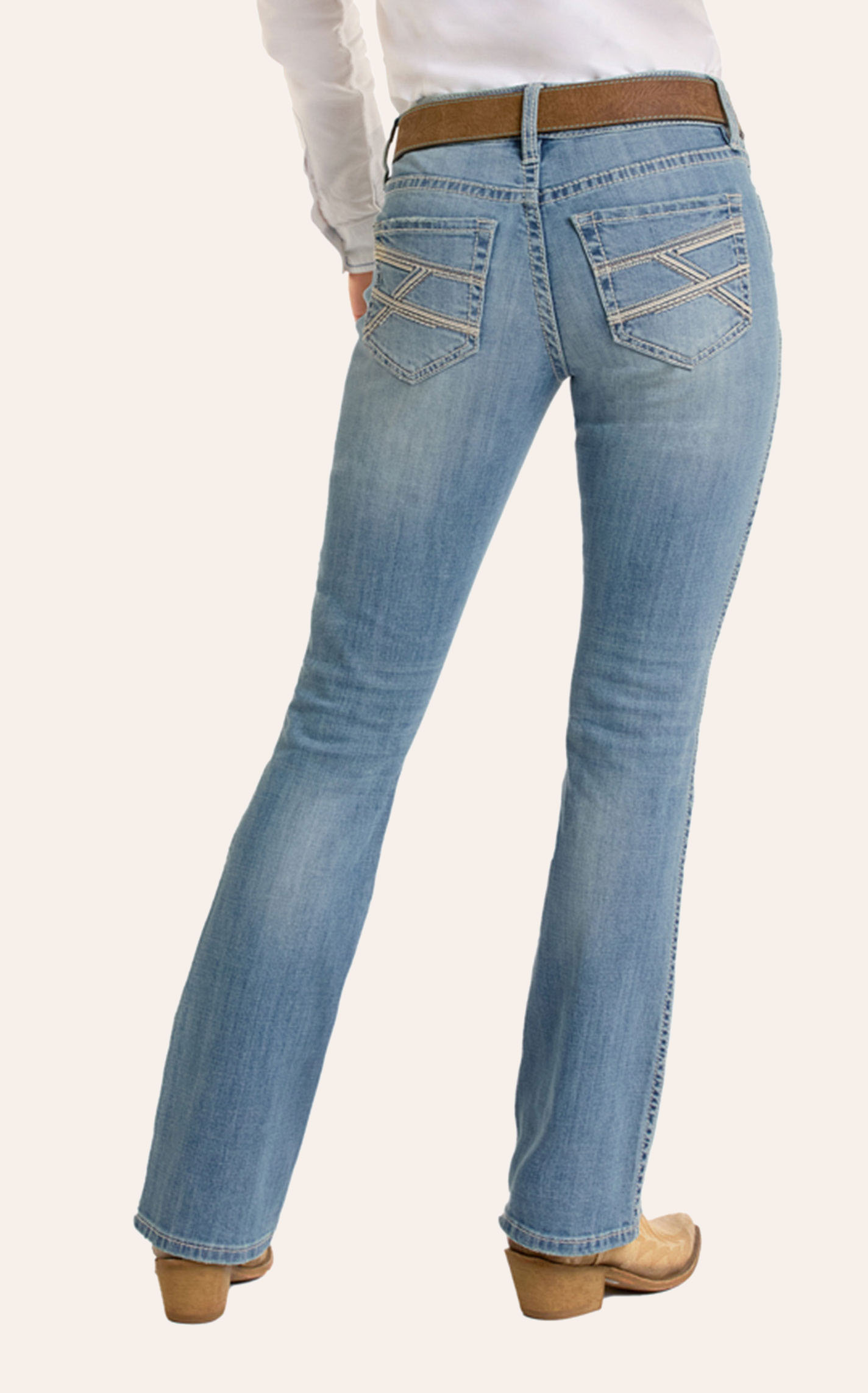 Rock & Roll Women's Criss Cross Embroidered Riding Jeans | Cavender's