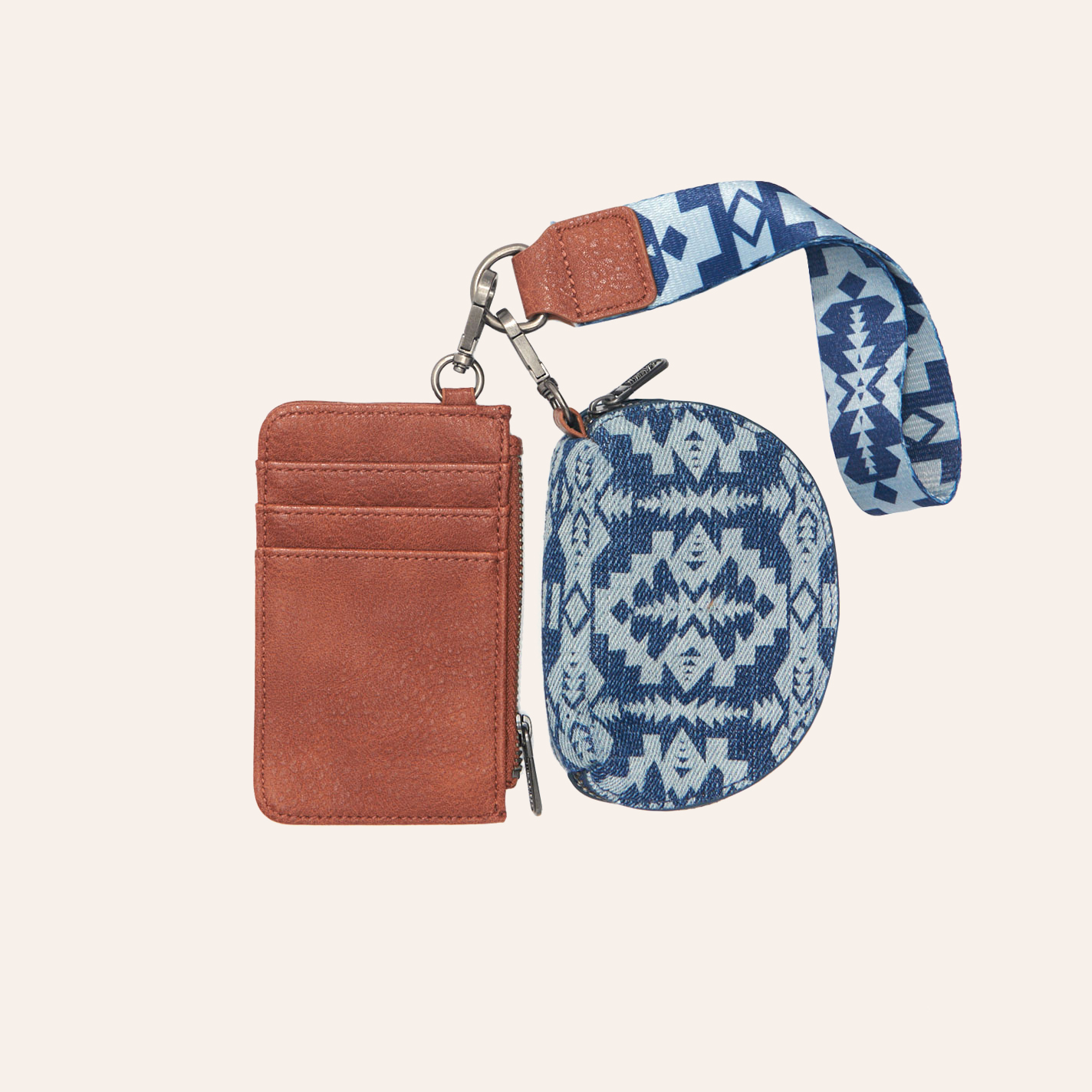 Wrangler Shades of Denim Aztec Pouch Card Holder Wristlet Wallet ...