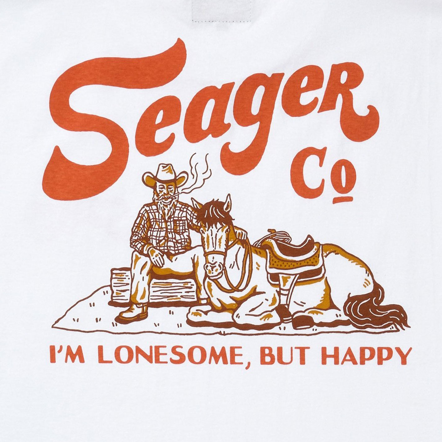 Seager Apparel Men’s White Lonesome T-Shirt | Cavender’s