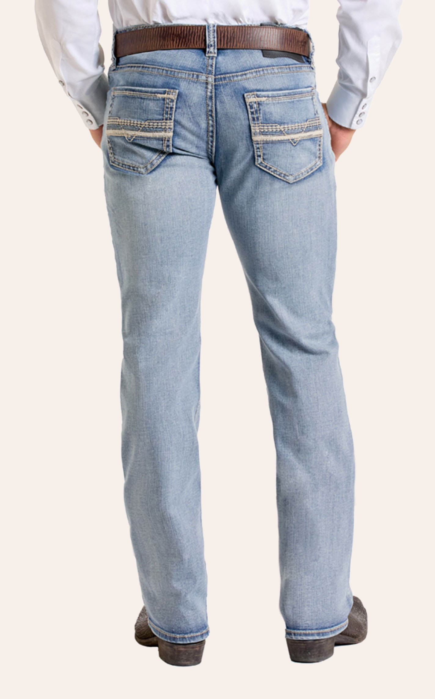 Rock & Roll Denim Men’s Revolver Light Wash Slim Straight Jeans ...