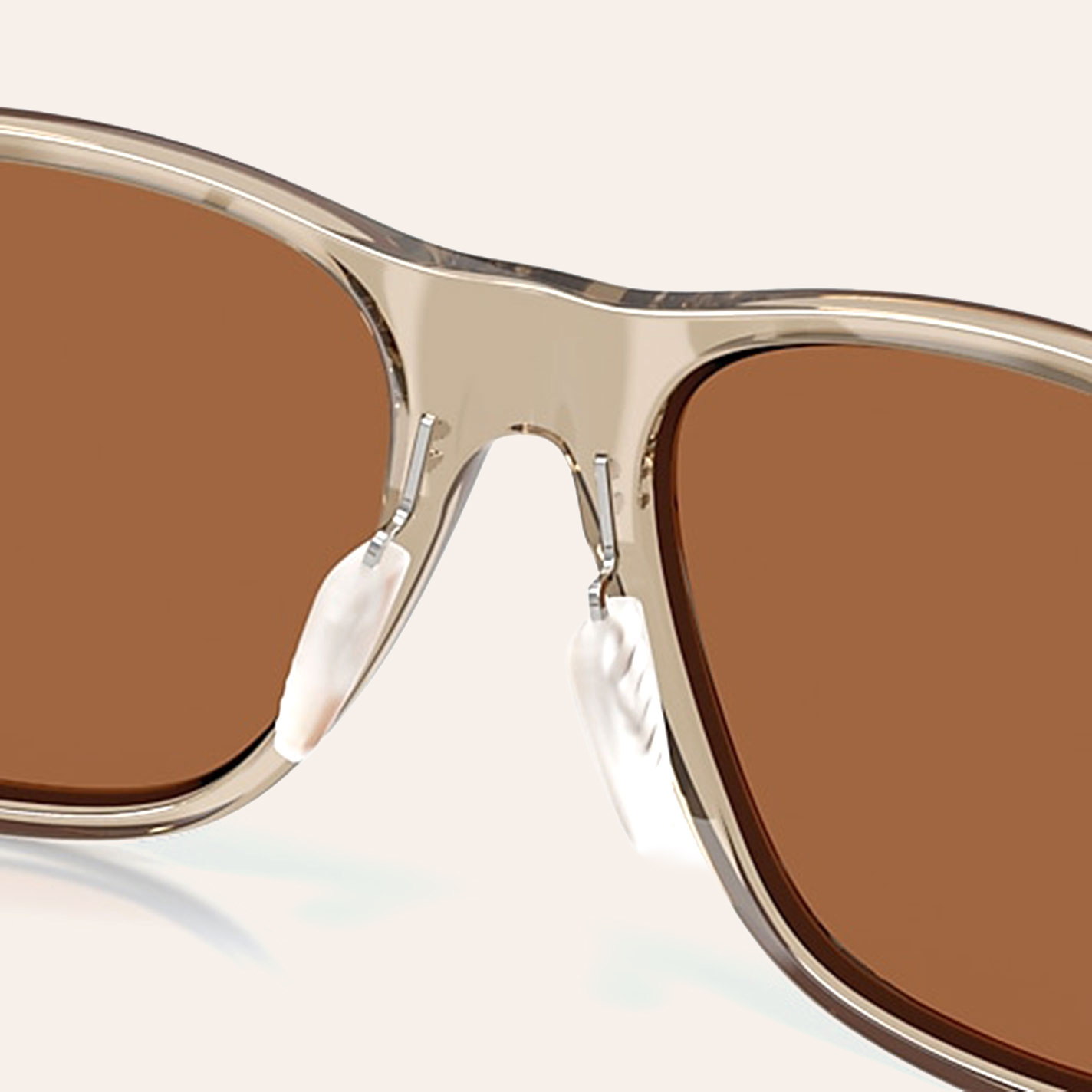 Costa Men’s Taupe Crystal Frame Copper Silver Polarized Sunglasses I ...