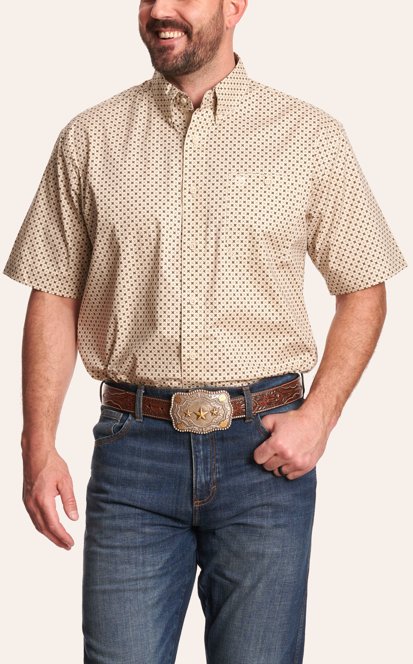 George Strait Stone Geo Print Western Shirt I Cavender's