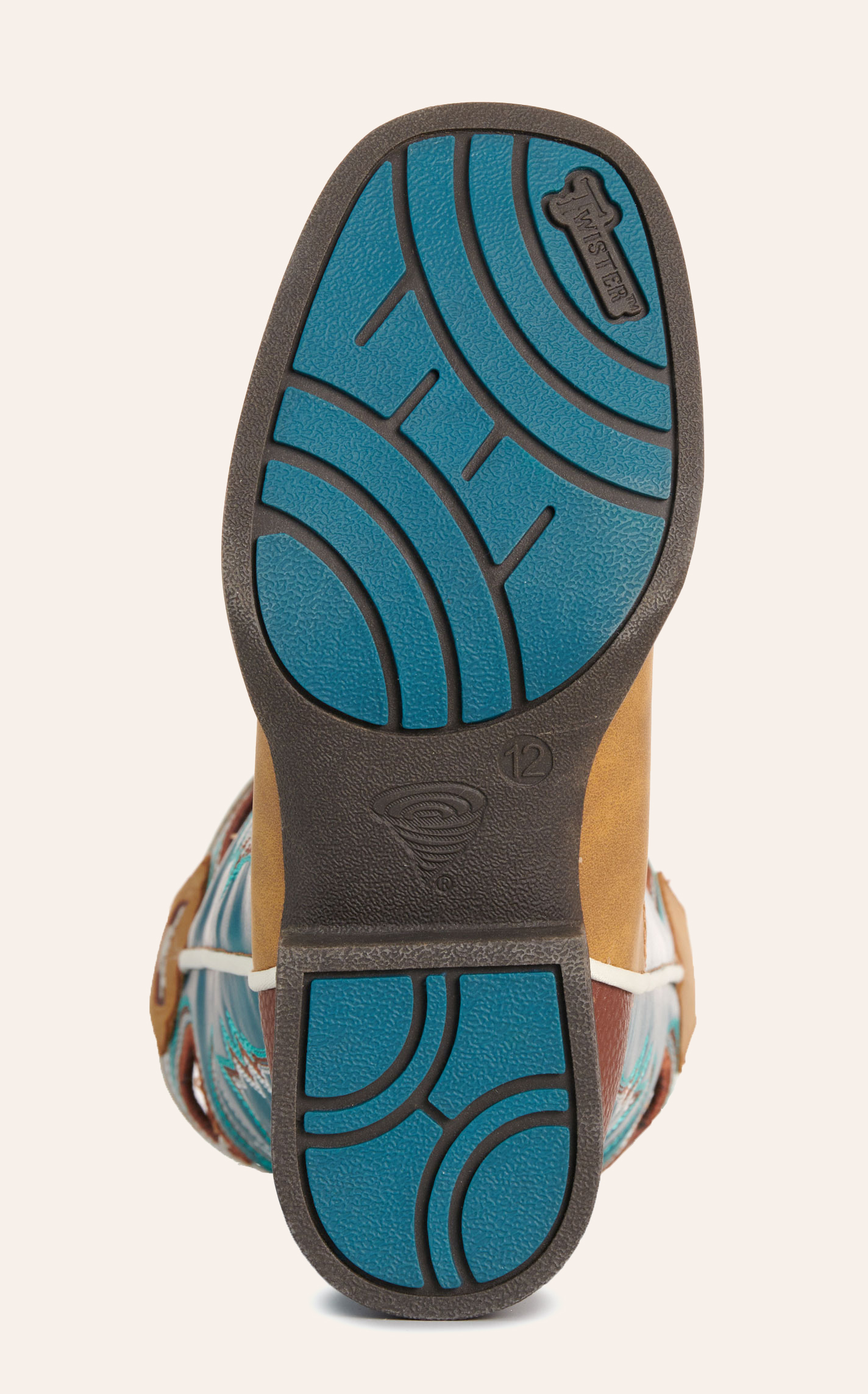 Twister Kid's Jensen Tan & Turquoise Square Toe Boots | Cavender's