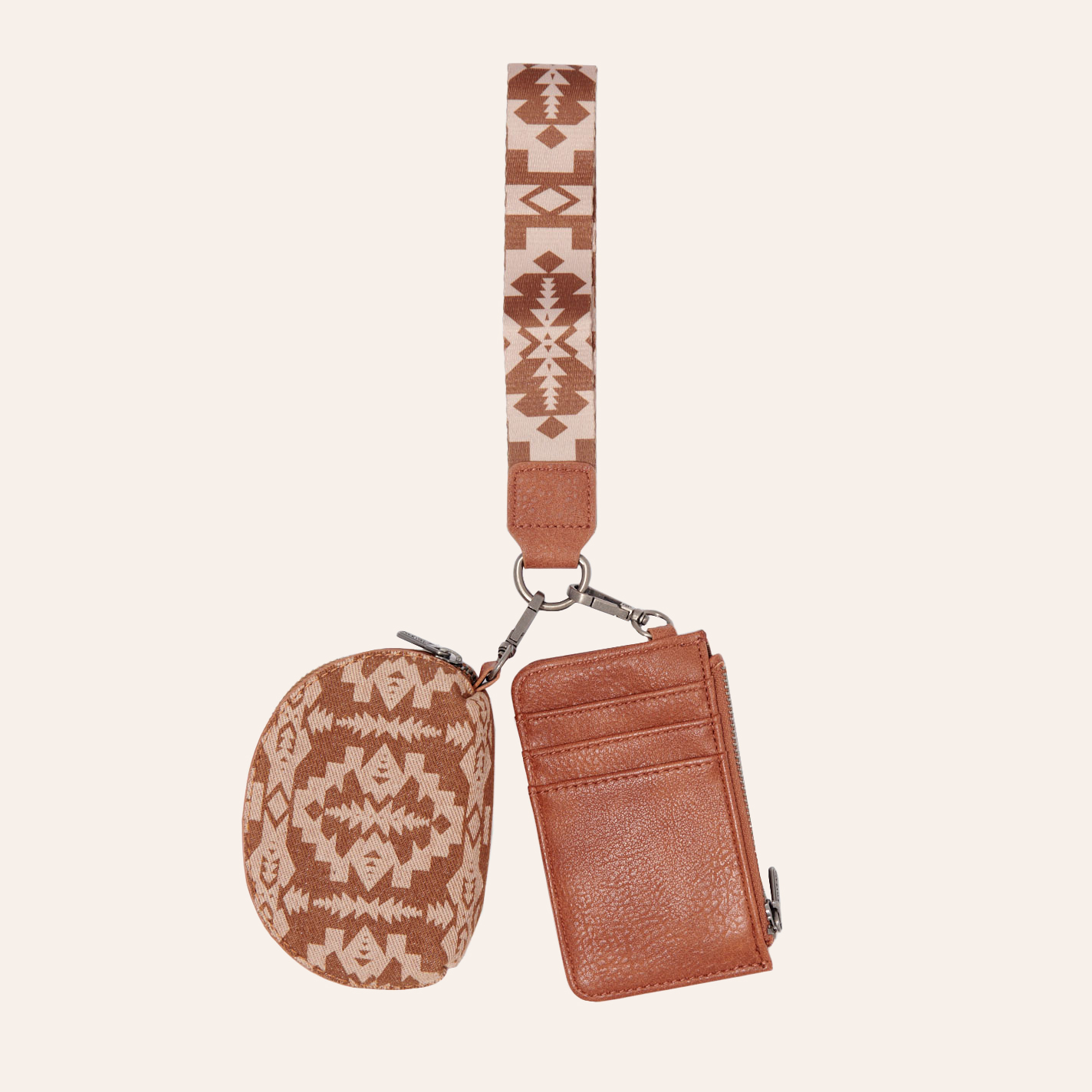 Wrangler Aztec Print Pouch & Light Brown Card Wristlet Wallet I Cavender's