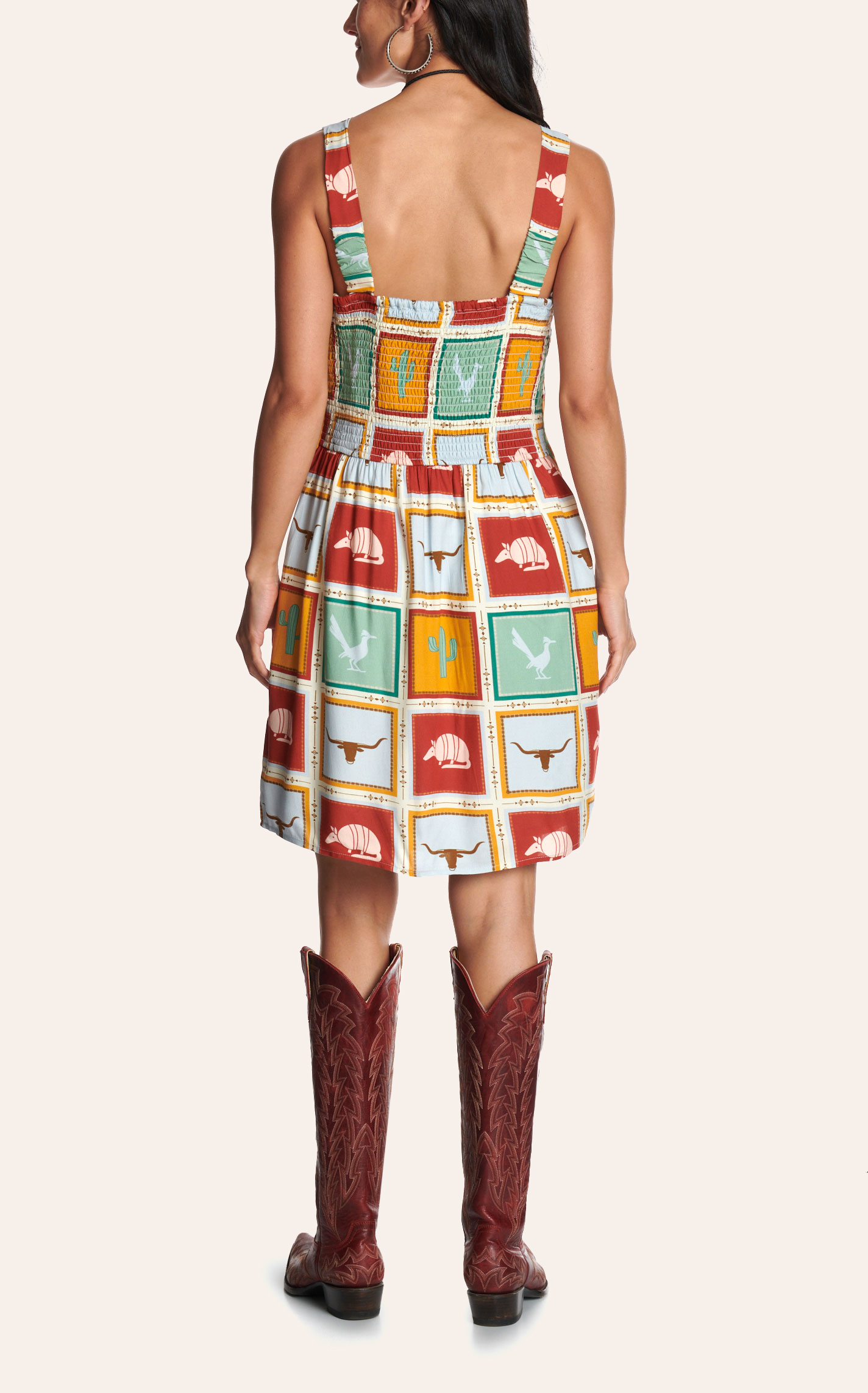 Cotton & Rye Women's Colorful Critters & Cactus Dress | Cavender's