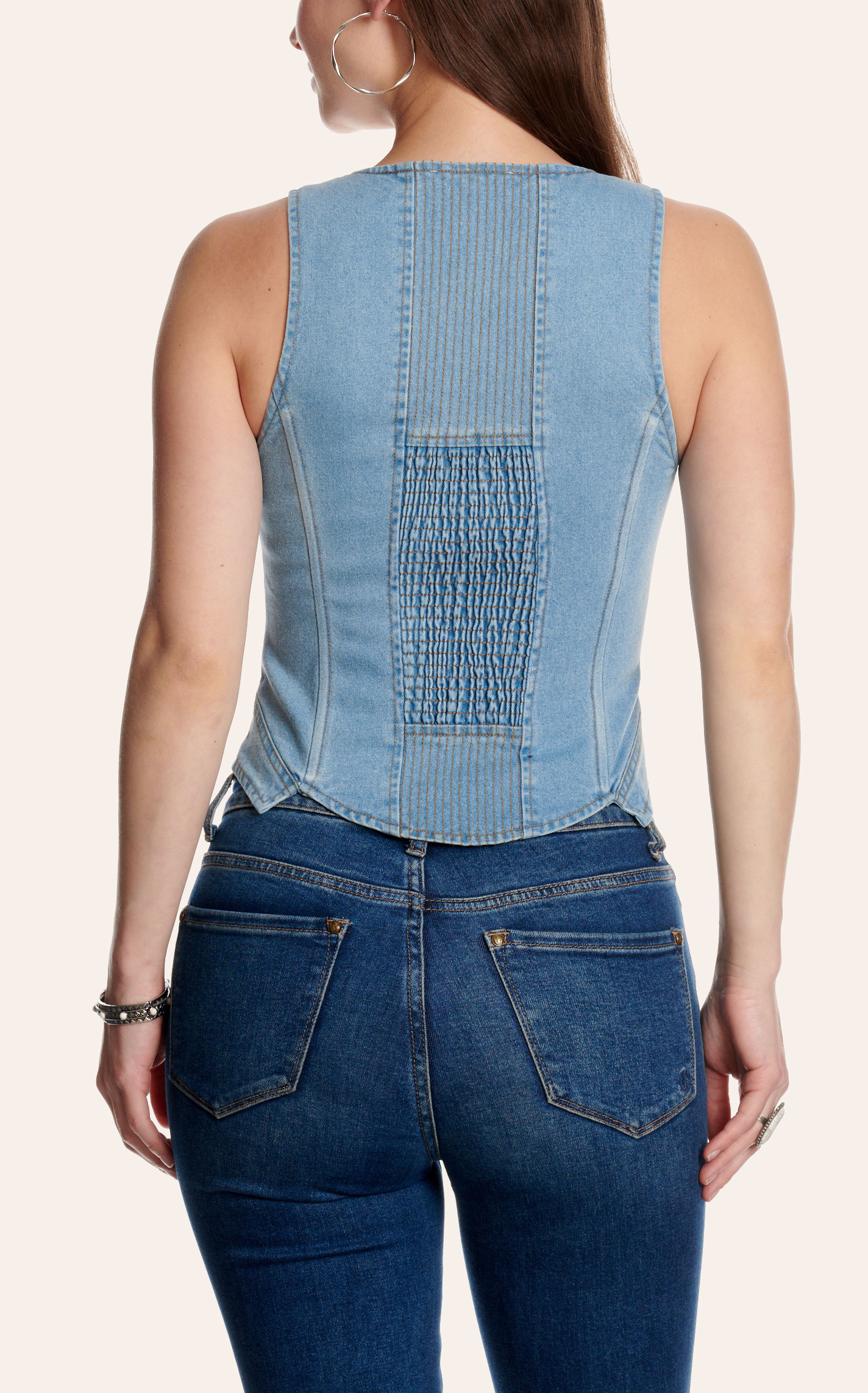Blue B Women's Light Wash Denim Vest I Cavender's